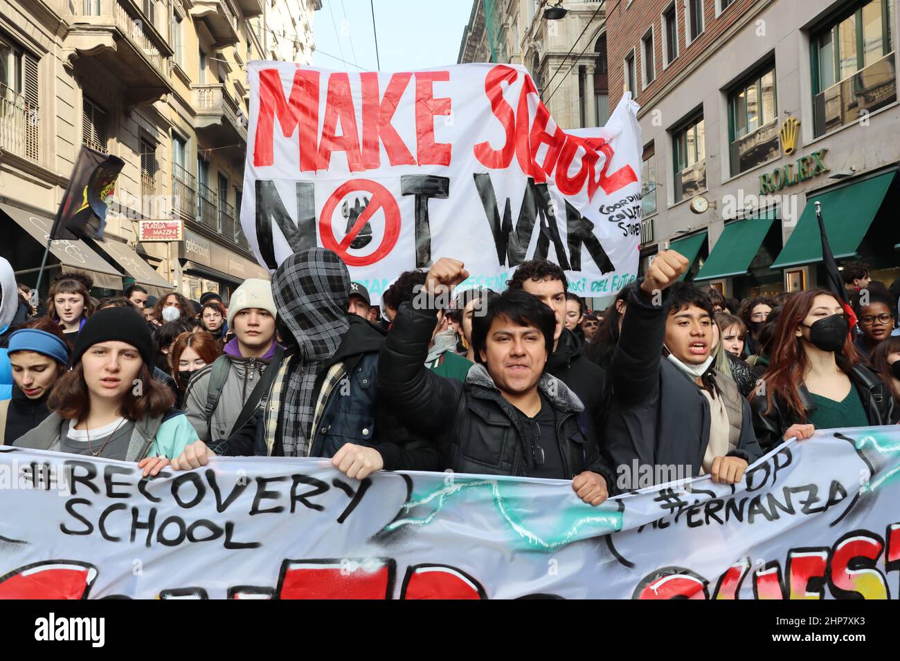 Politics students education protesting banner hi-res stock photography ...