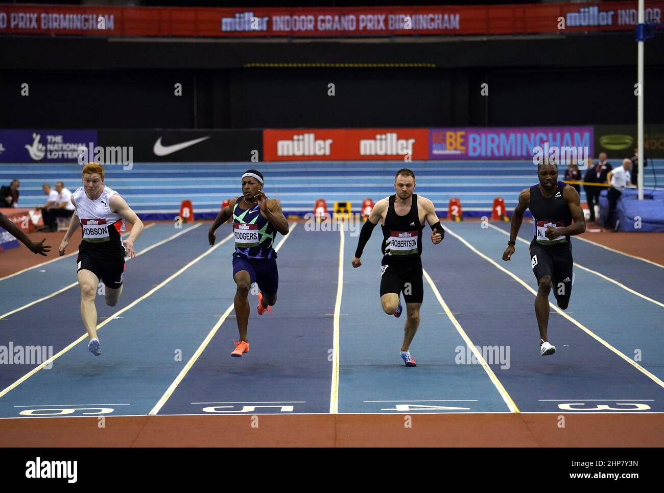 Great Britain's Charles Dobson, USA's Michael Rodgers, Great Britain's ...