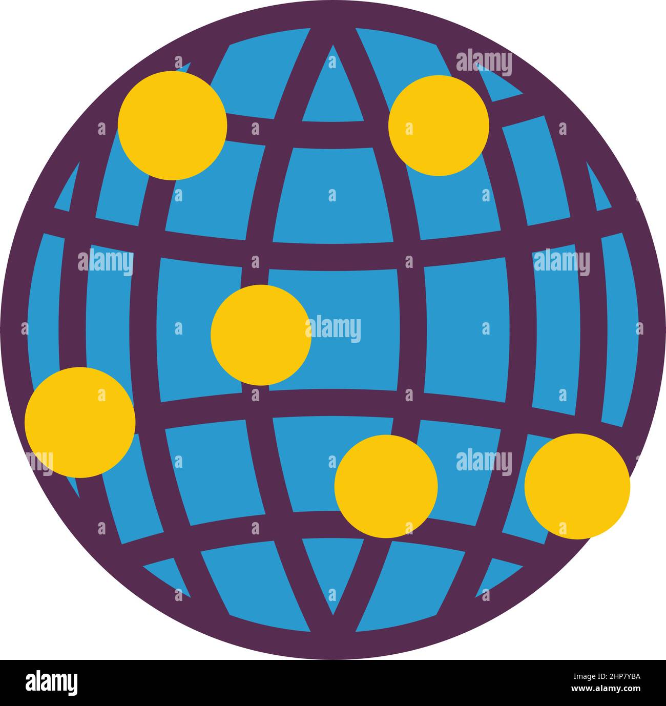 Globe Connection Point Icon Stock Vector Image & Art - Alamy