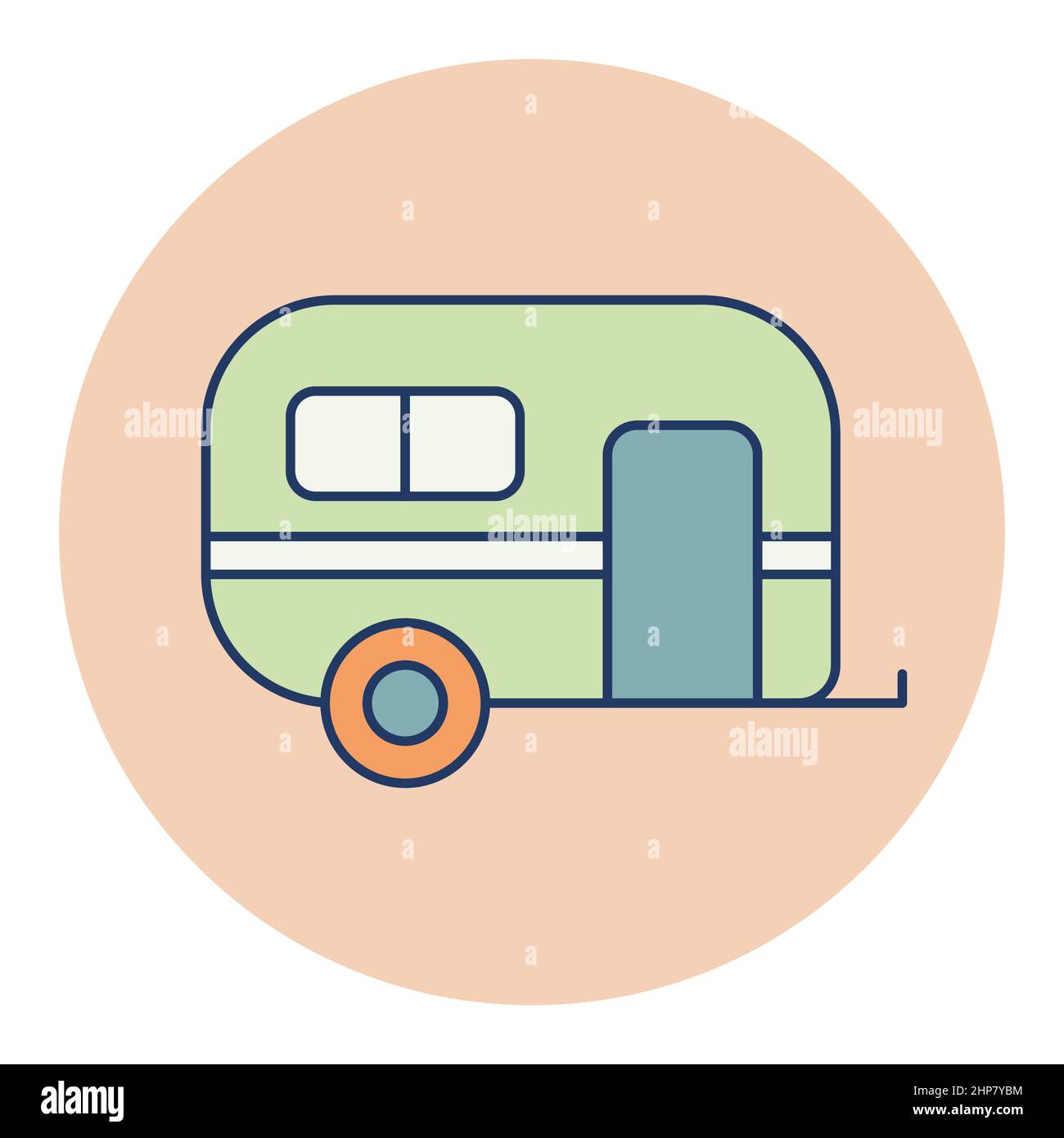 Caravan trailer vector icon. Camping sign Stock Vector Image & Art - Alamy