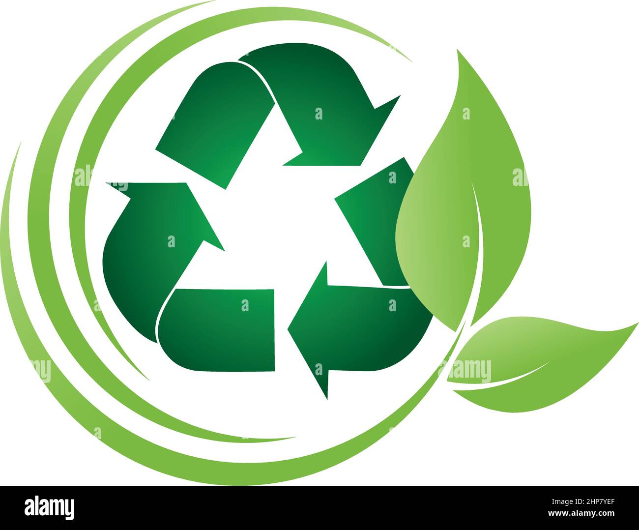 Recycling arrows, leaf, recycling, environment, logo, icon Stock Vector ...