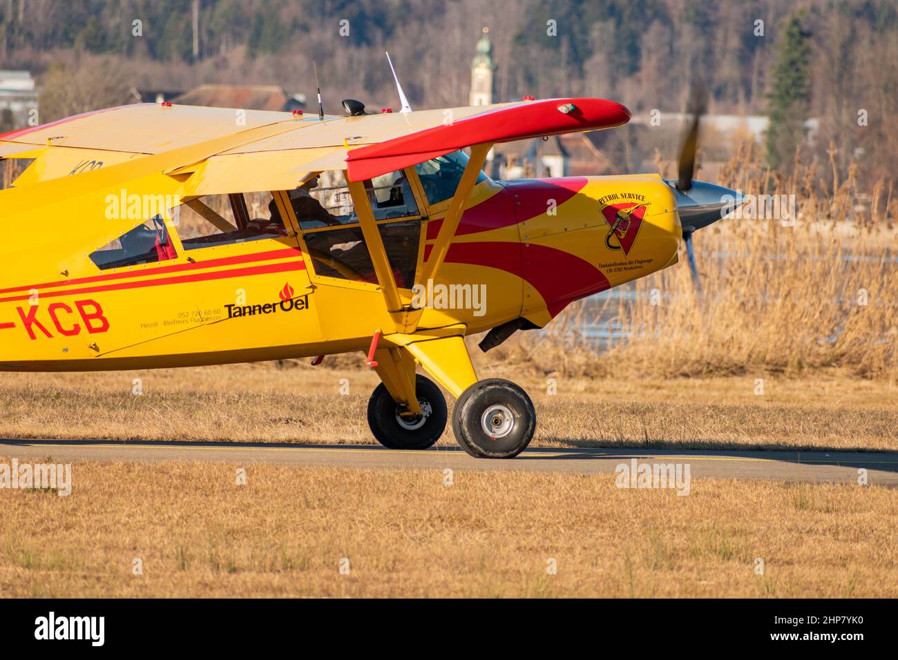 Wangen-Lachen, Switzerland, February 13, 2022 Maule MX-7-235 propeller ...