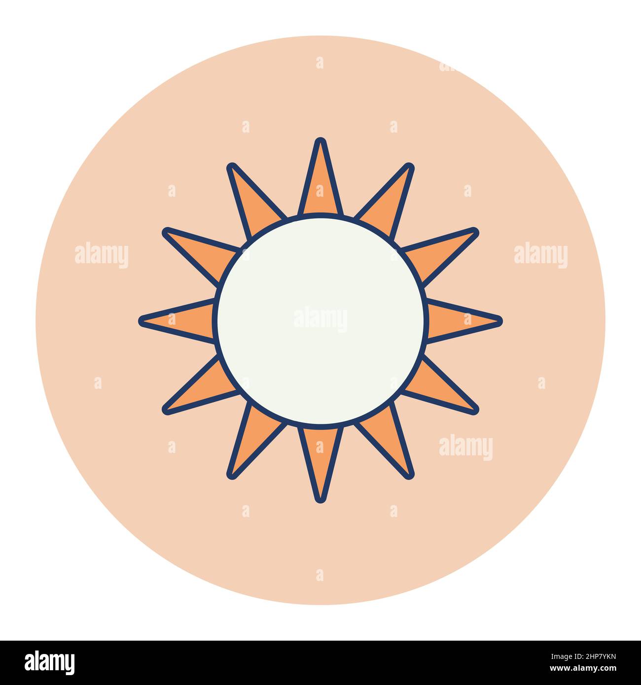 Sun vector isolated flat icon. Weather sign Stock Vector Image & Art ...