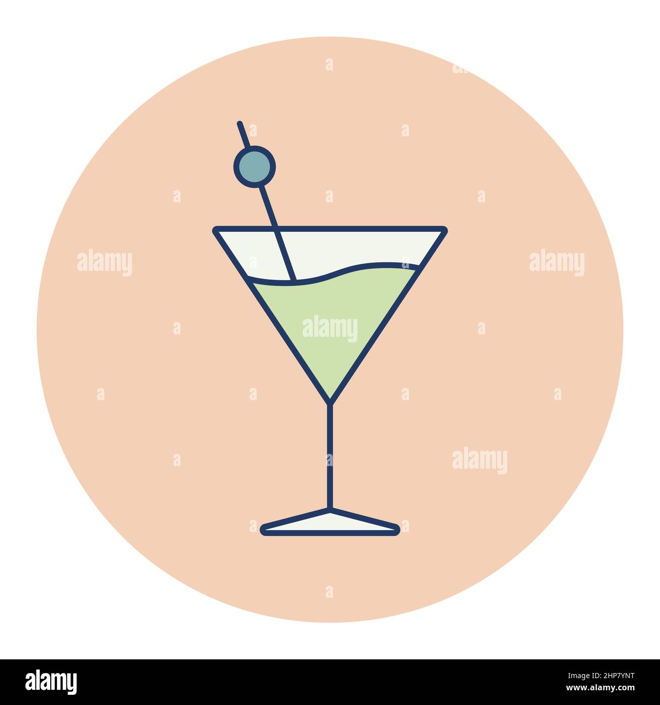 Cocktail drink vector icon Stock Vector Images - Alamy