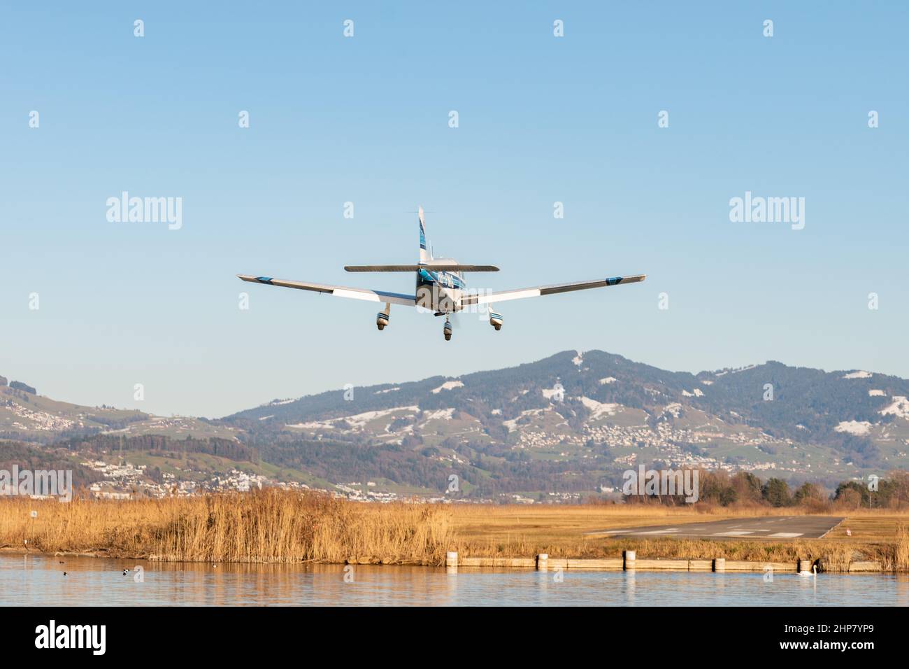 Wangen-Lachen, Switzerland, February 13, 2022 Piper PA-28-181 Archer II ...