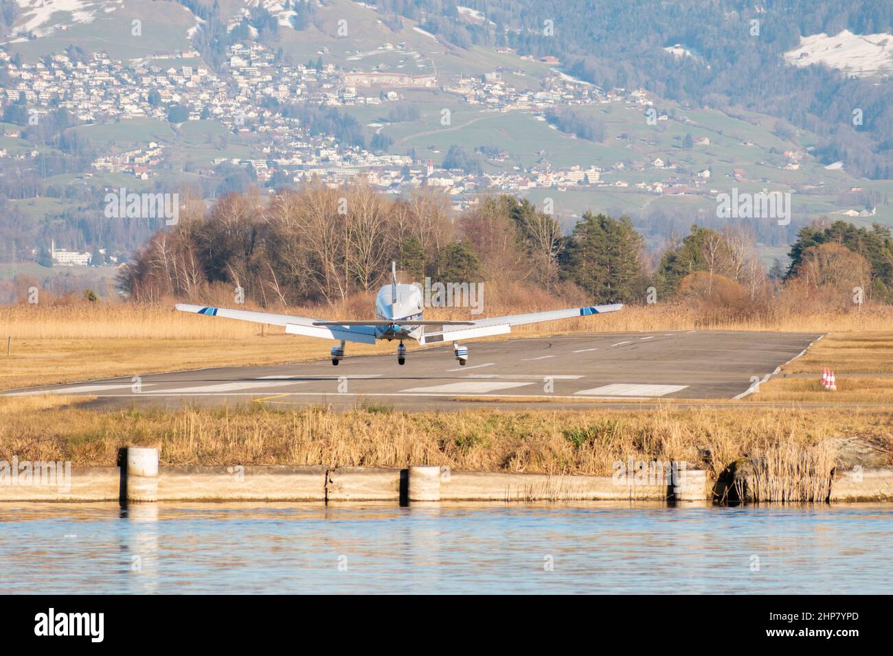 Wangen-Lachen, Switzerland, February 13, 2022 Piper PA-28-181 Archer II ...