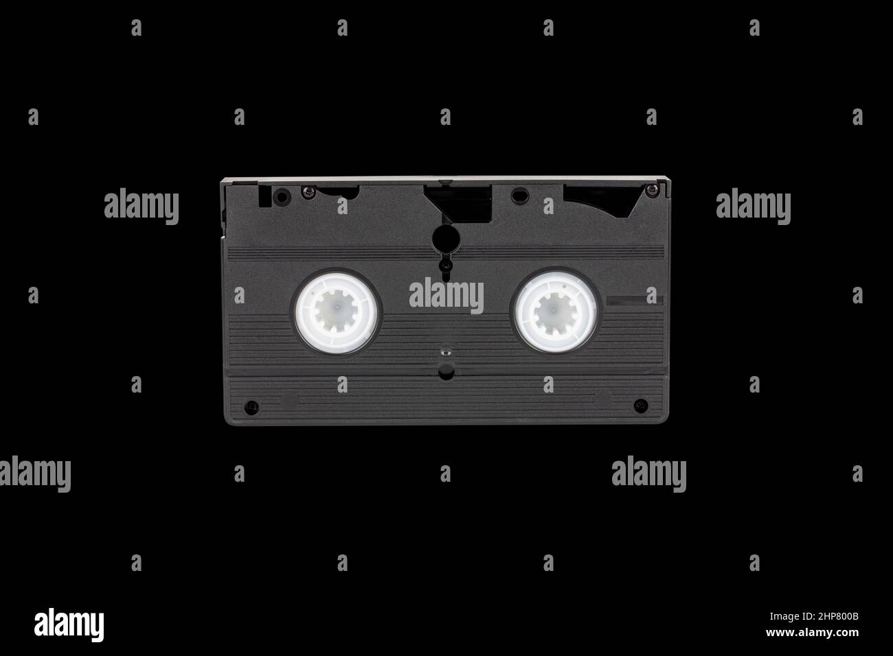 VHS videotape is isolated on a black background rear view Stock Photo ...