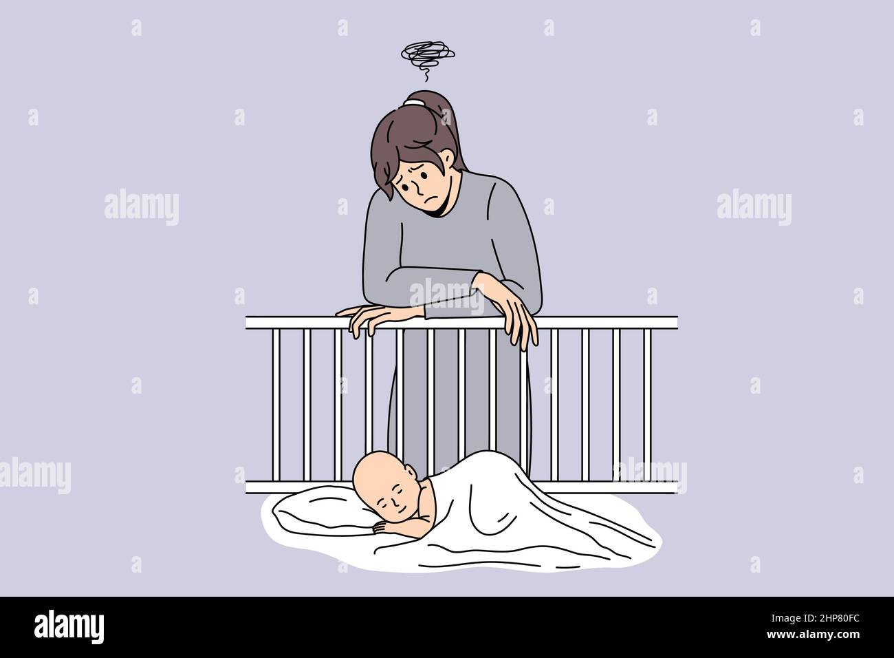 Sad lonely unhappy woman Stock Vector Images - Alamy