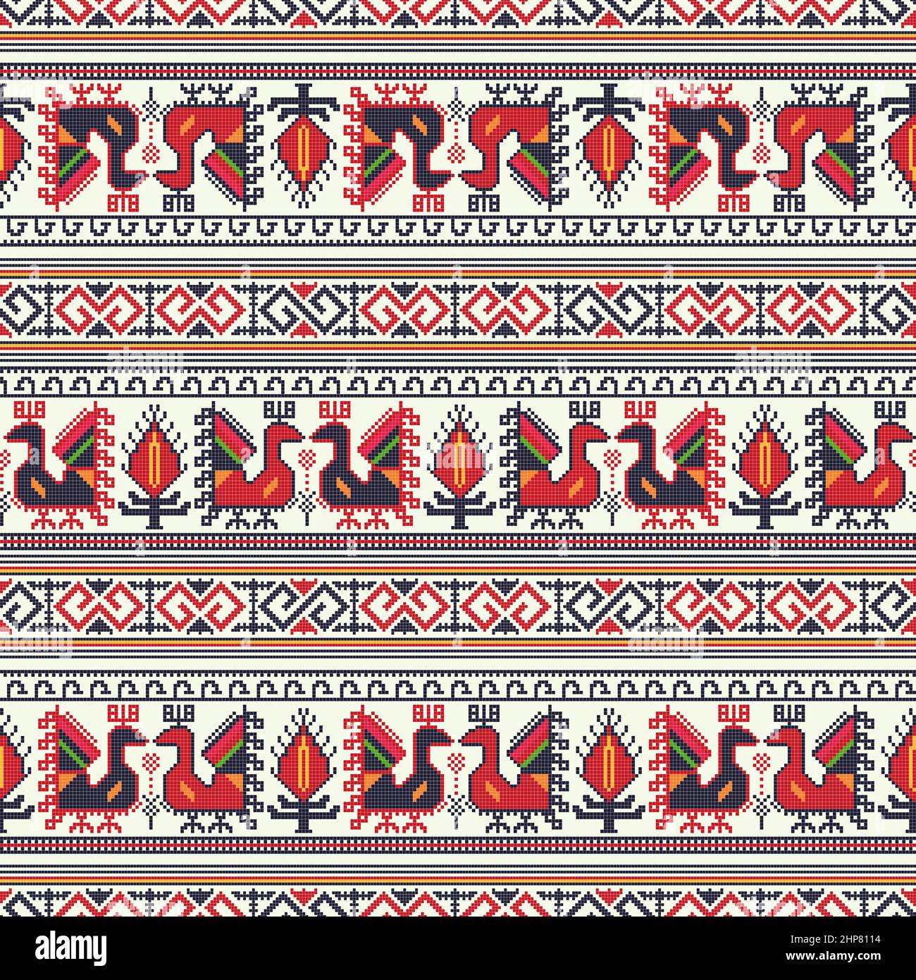 Bulgarian embroidery pattern 14 Stock Vector Image & Art - Alamy