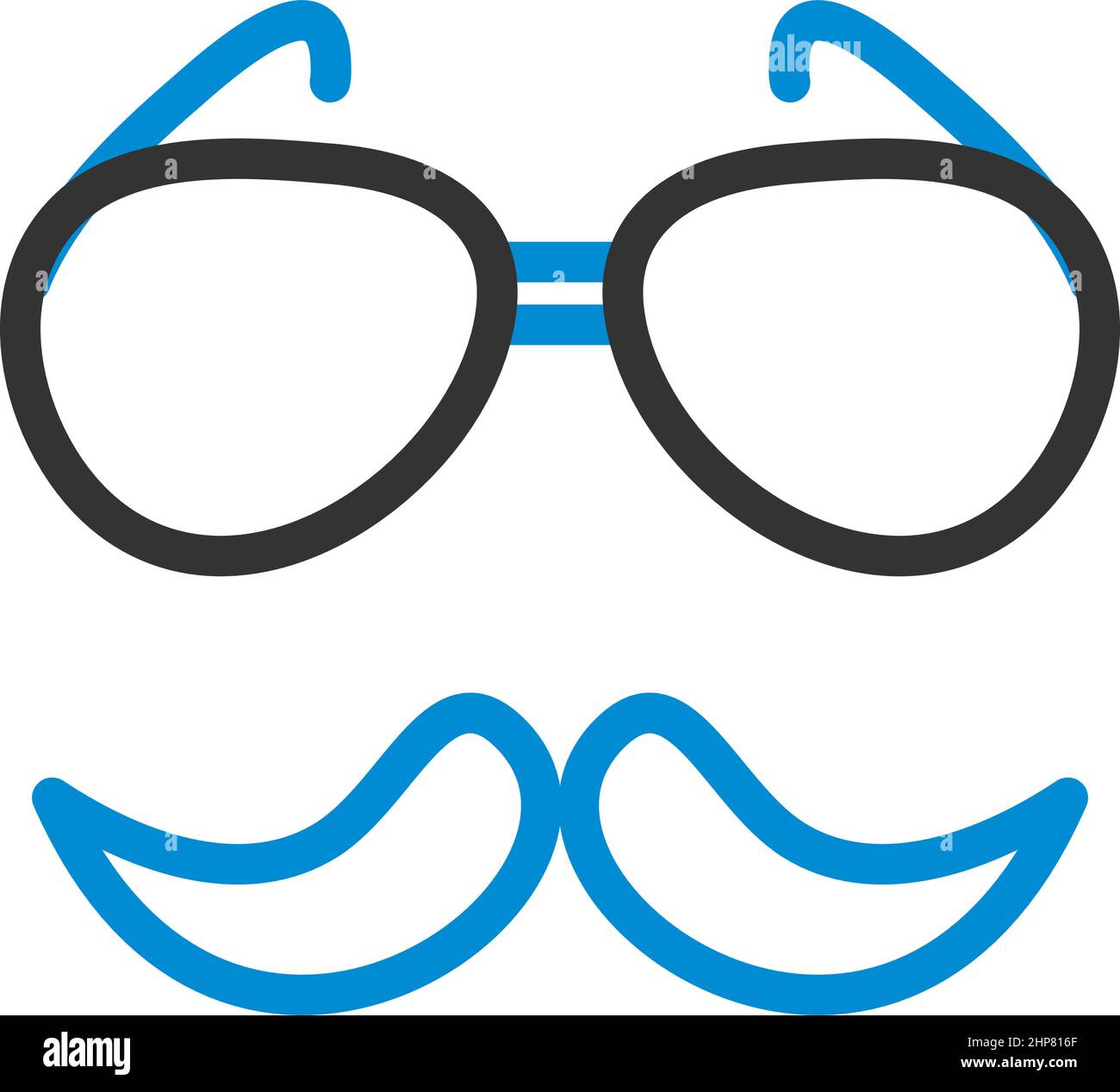 Glasses And Mustache Icon Stock Vector Image & Art - Alamy