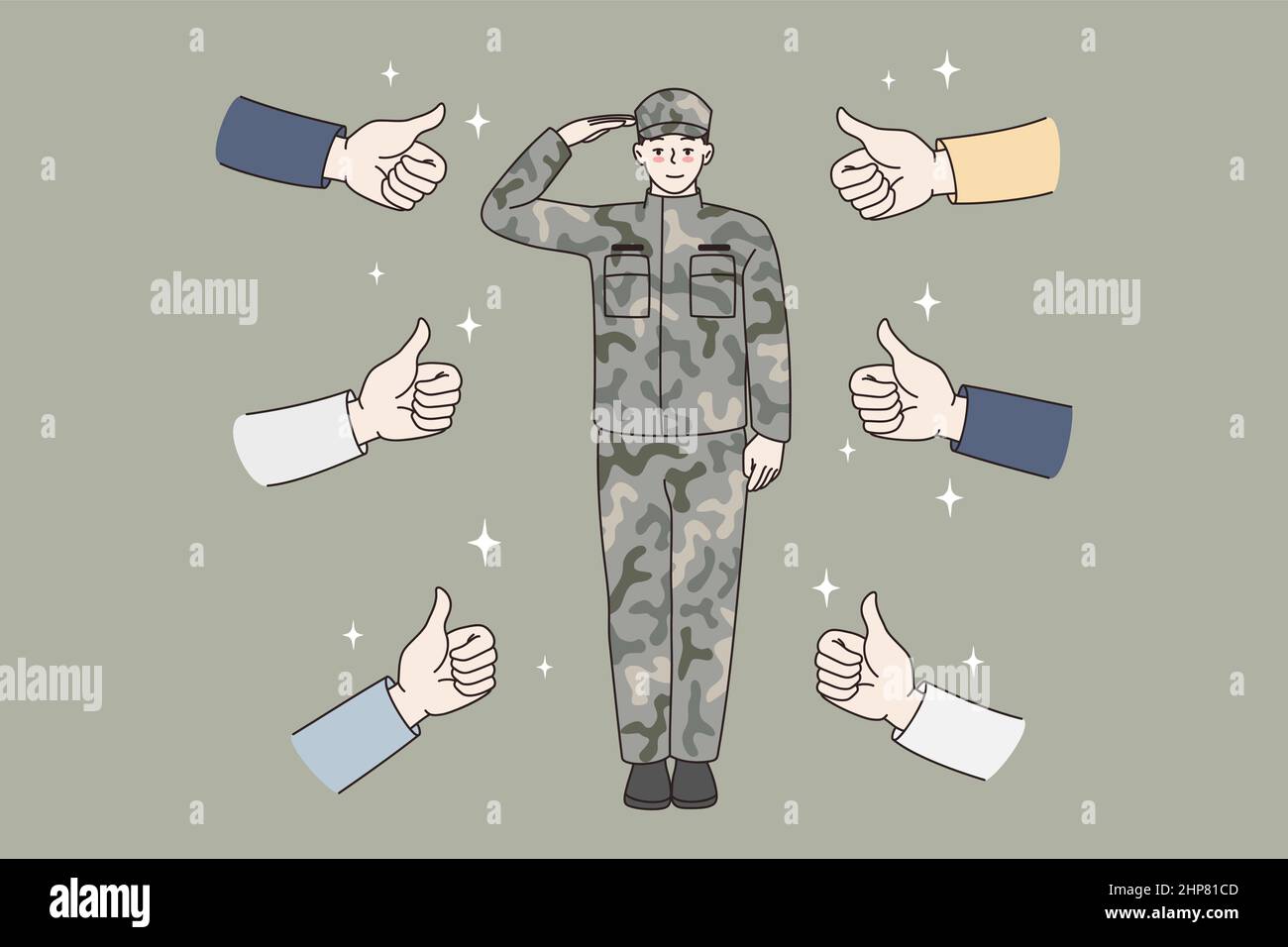 Us military soldier saluting Stock Vector Images - Alamy