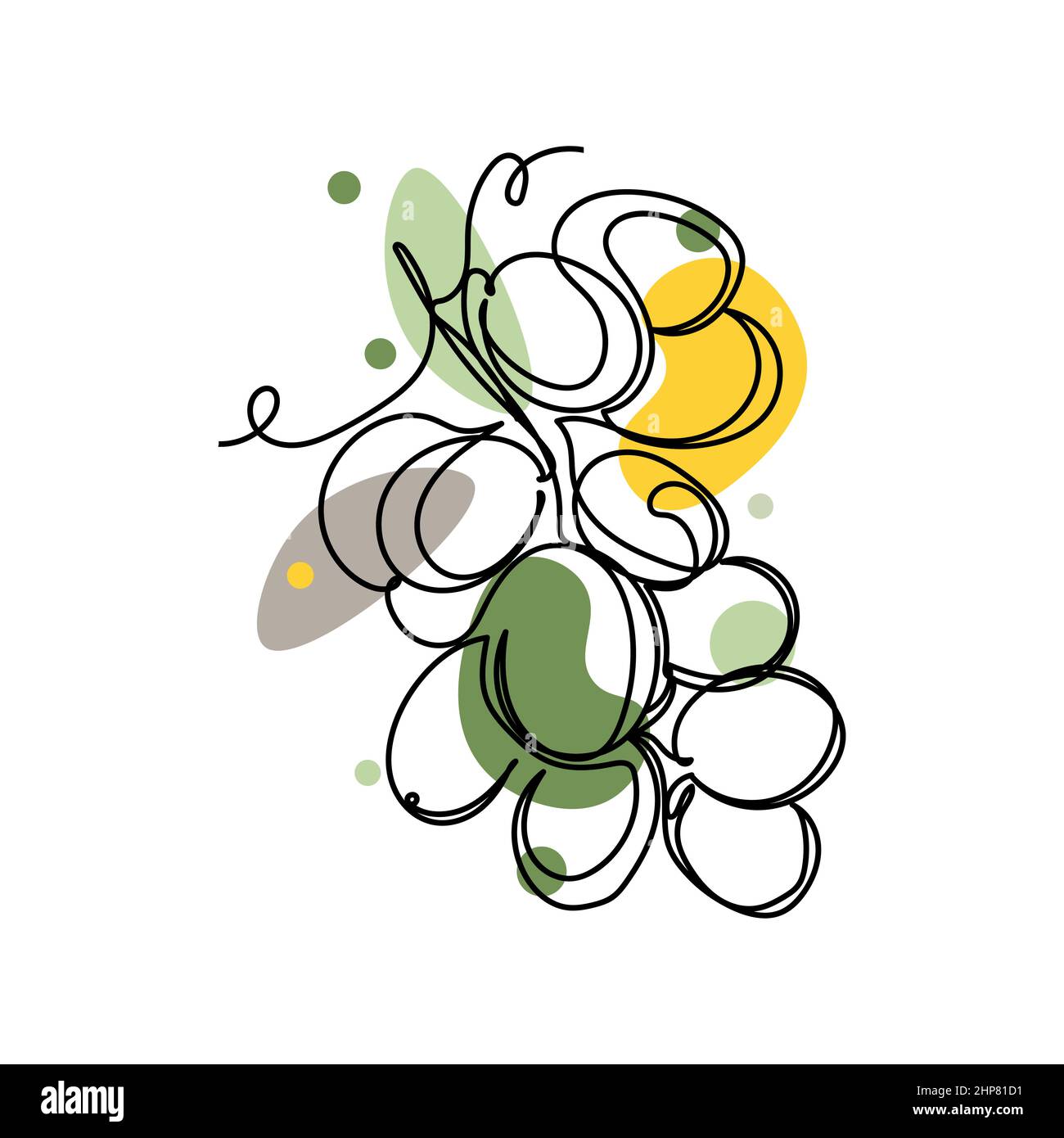 Vector abstract continuous one single simple line drawing icon of ...