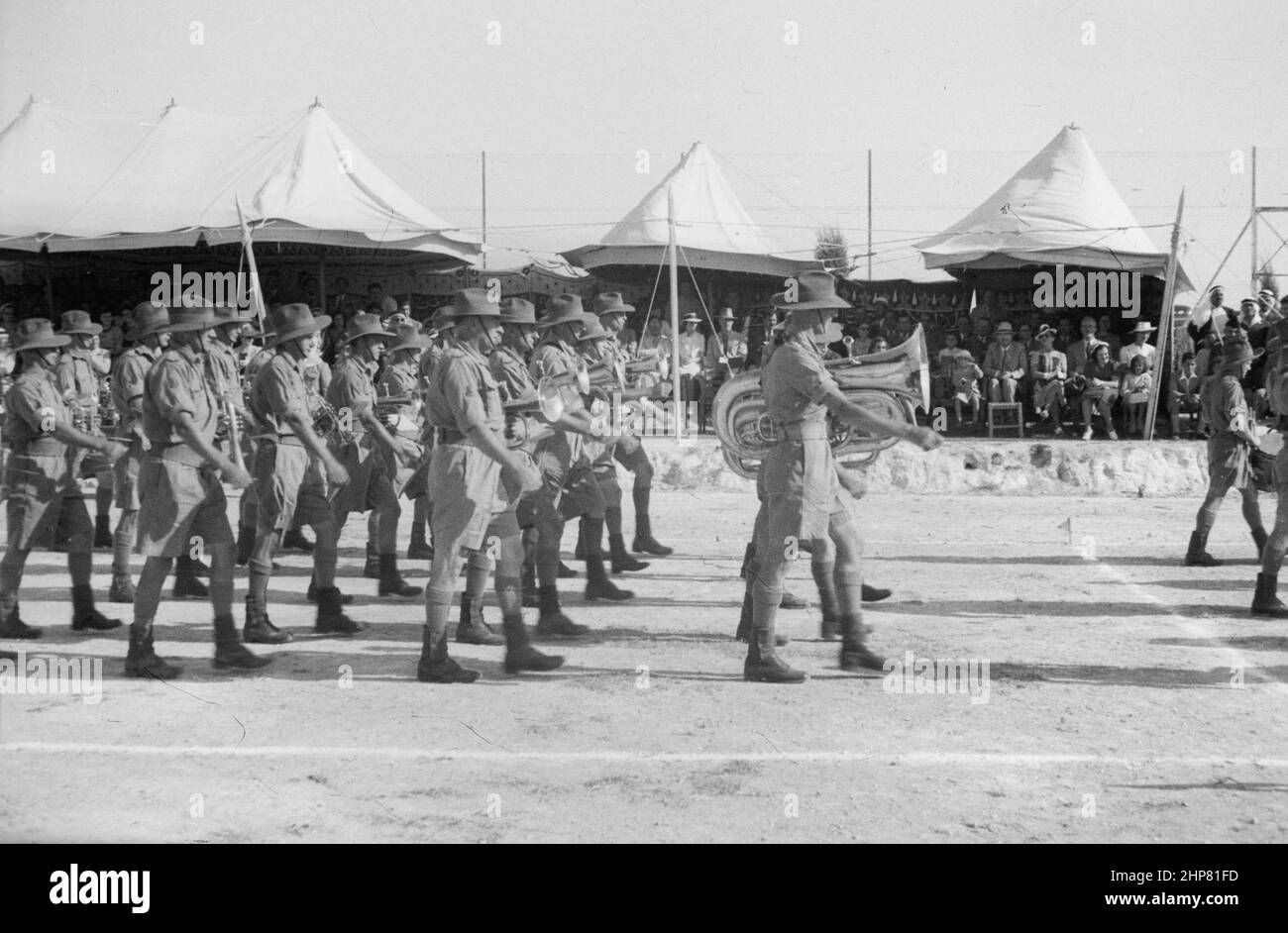 Middle East History: Marching band of the 2/7th Battalion of the 6th ...