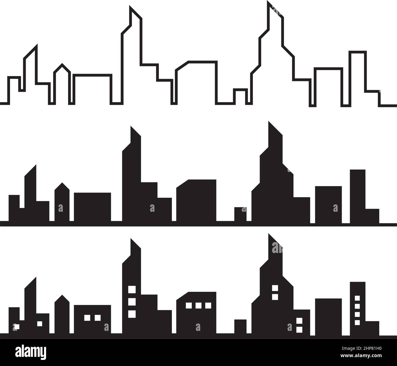 Line illustration building Stock Vector Images - Alamy