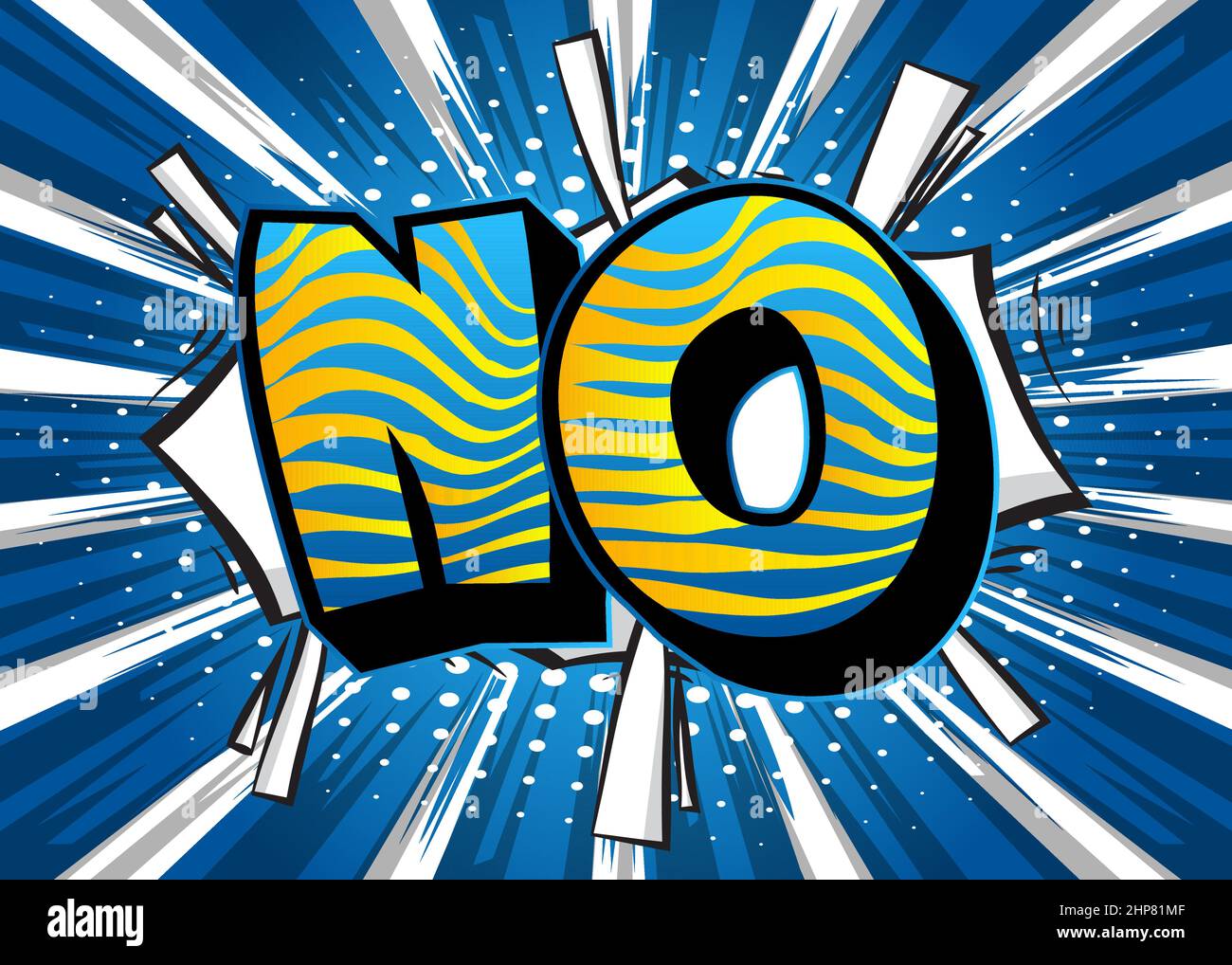 No. Comic book word text on abstract comics background Stock Vector ...