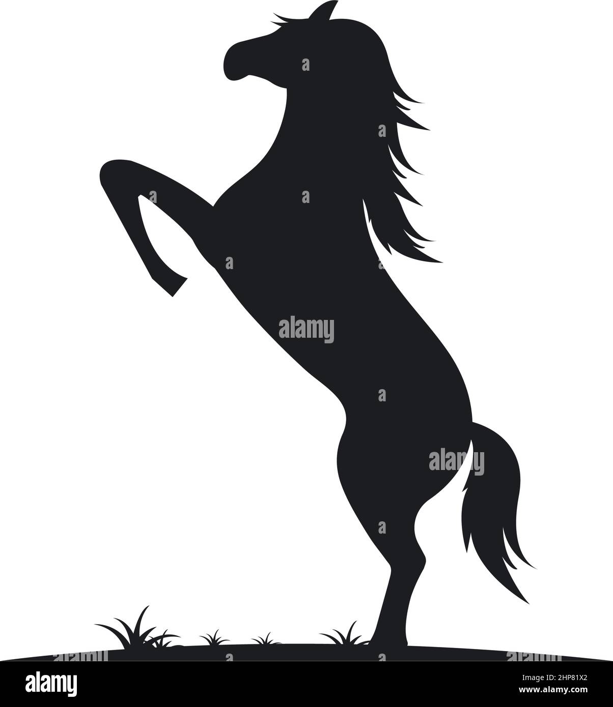 Horse silhouette standing Stock Vector Images - Alamy