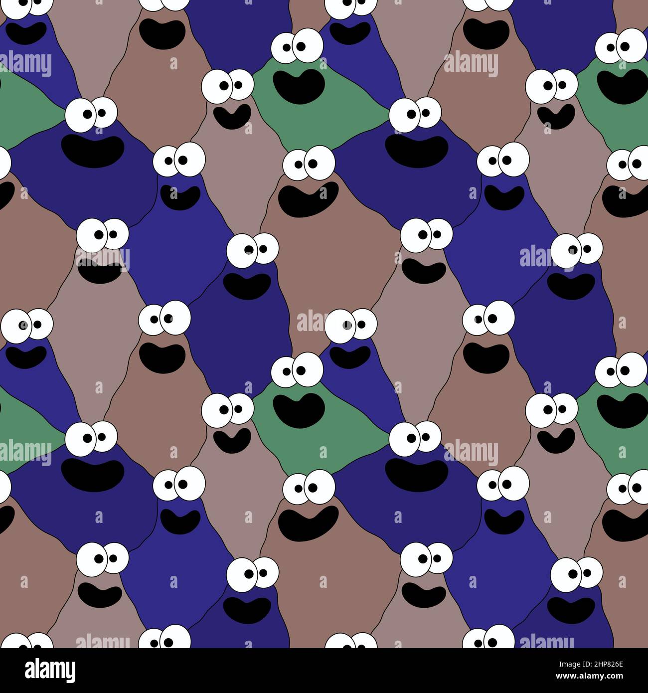 Kids seamless cute monster alien pattern for fabrics and packaging and ...