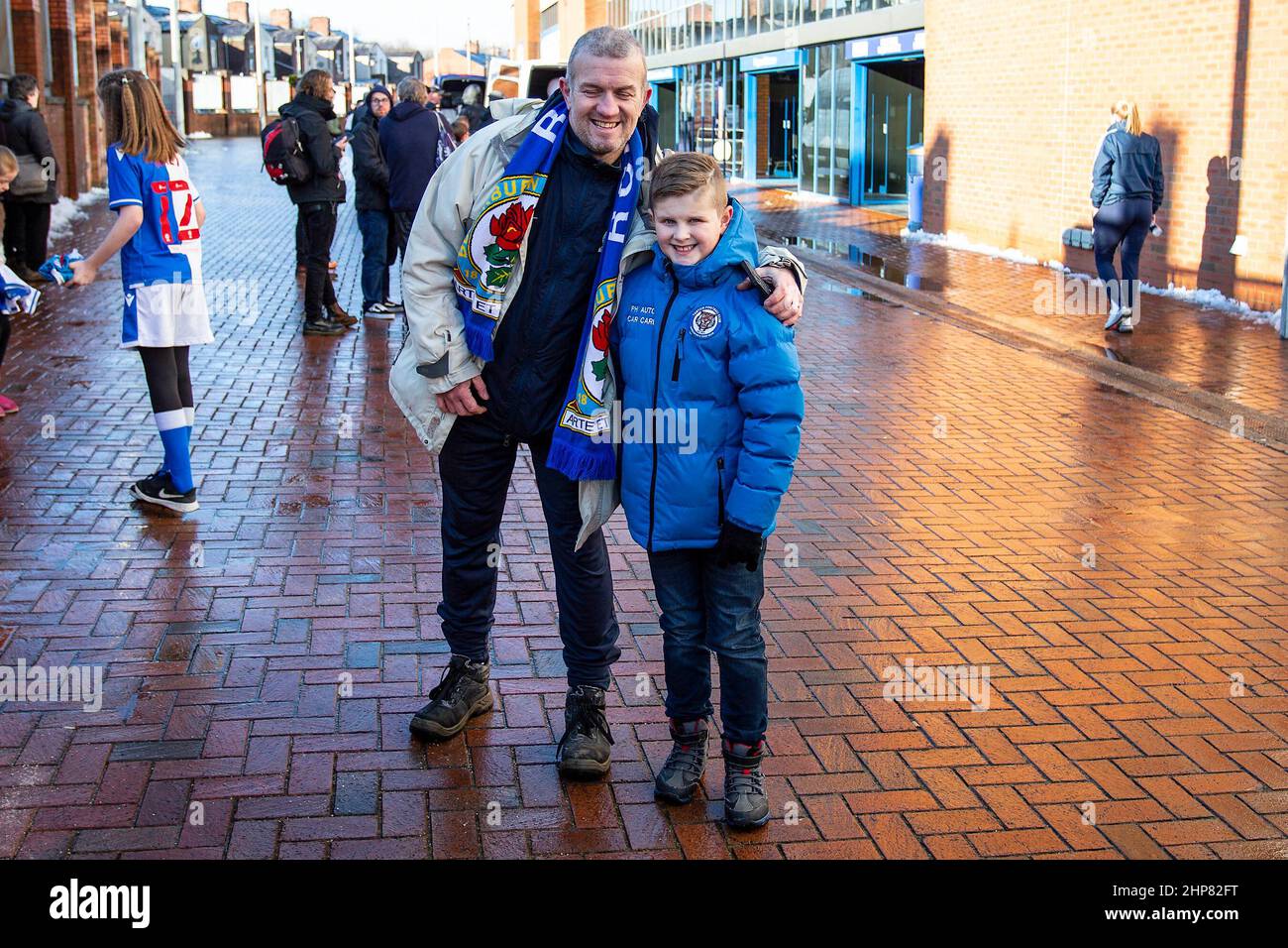 Blackburn Rovers fans Stock Photo - Alamy