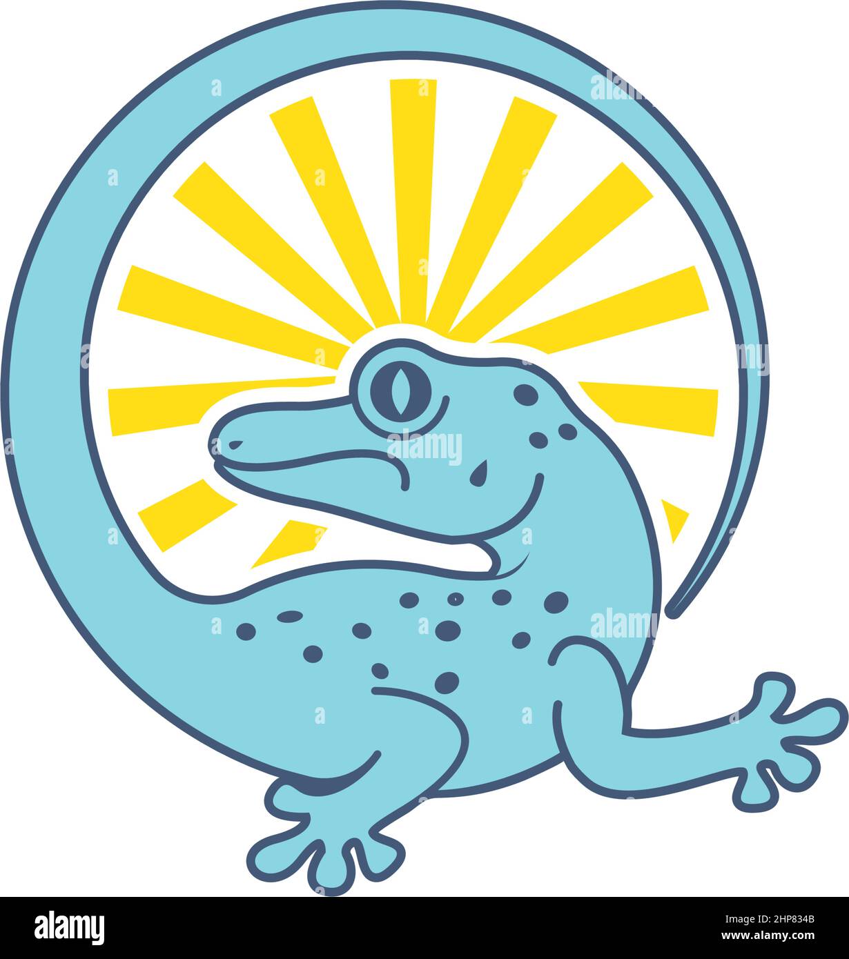Gecko illustration Stock Vector Images - Alamy