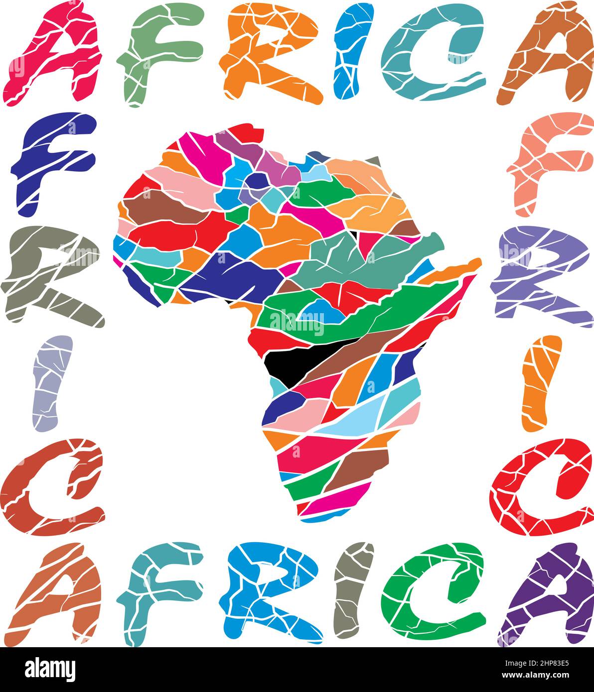 Map Africa - color background texture elephant Stock Vector Image & Art ...