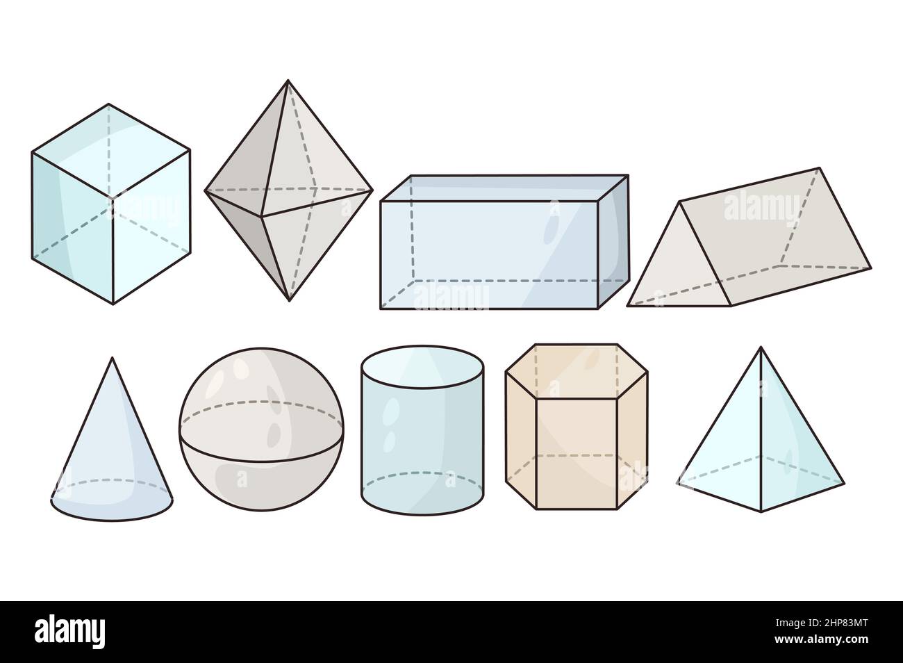 Set of 3d geometric figures for math class Stock Vector Image & Art - Alamy