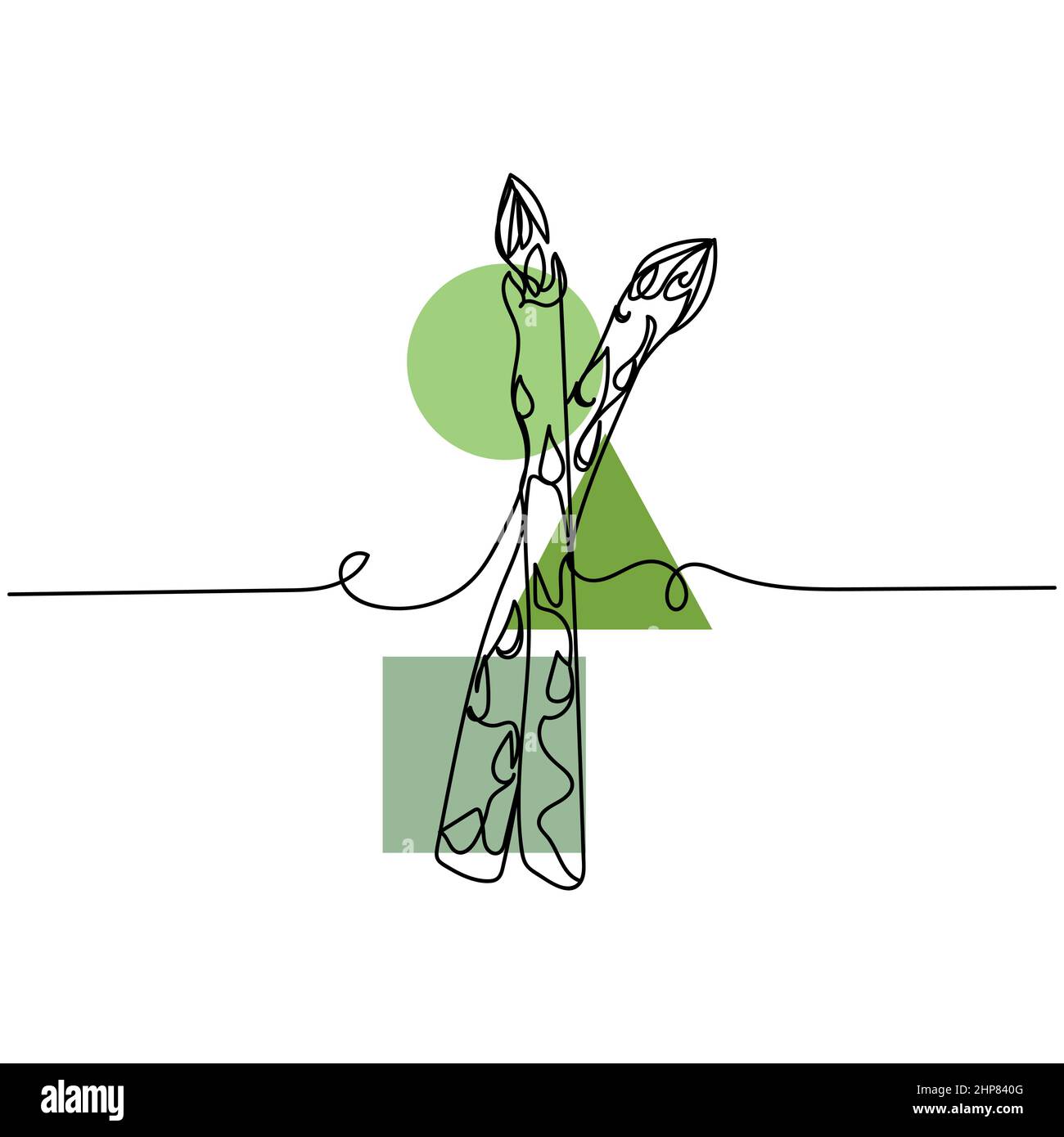 One Asparagus Drawing