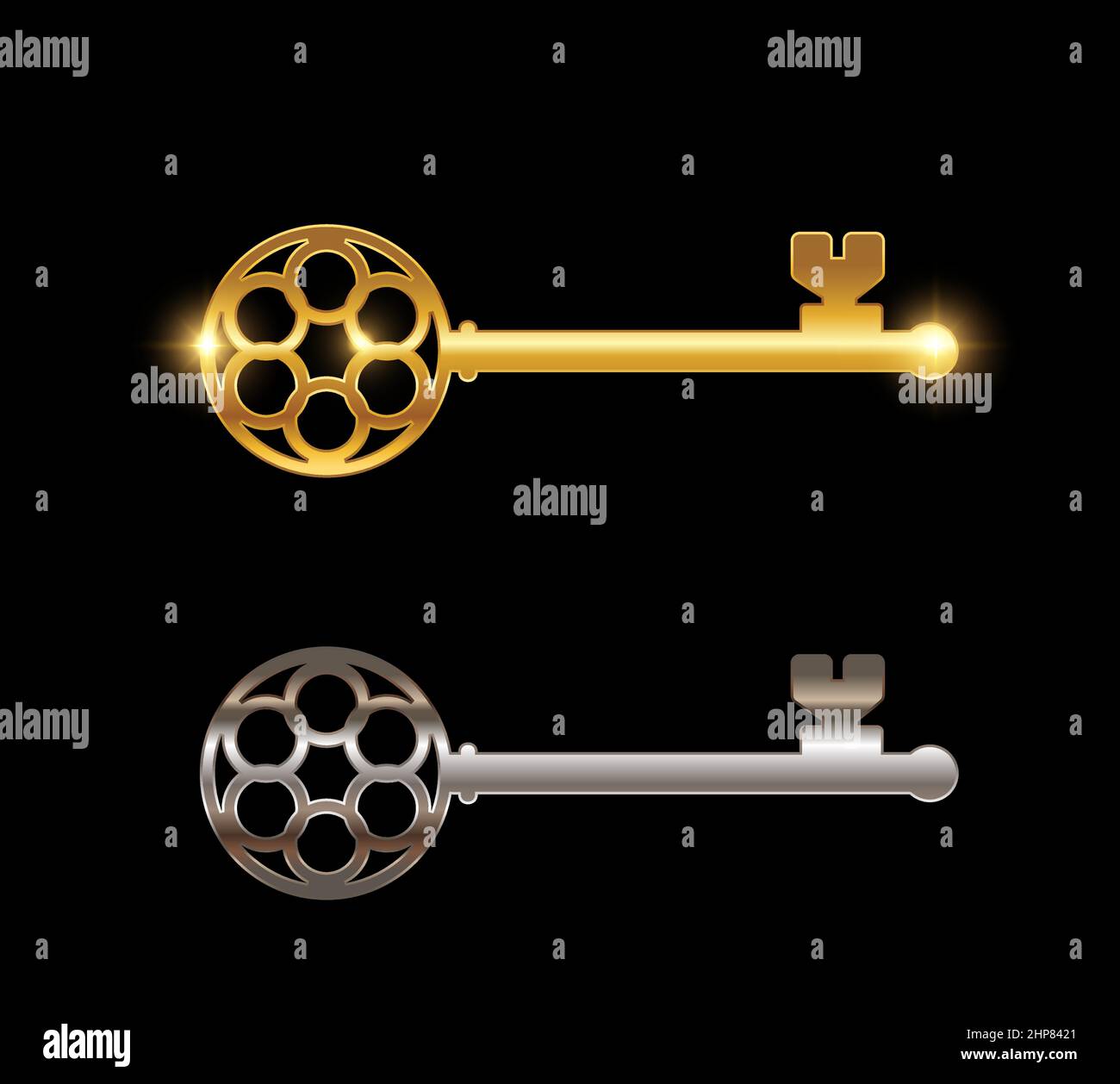 Gold and Chrome Key Vector Sign Stock Vector Image & Art - Alamy