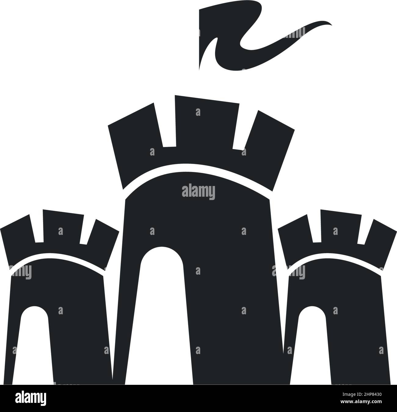 Castle logo icon design vector illustration Stock Vector Image & Art ...