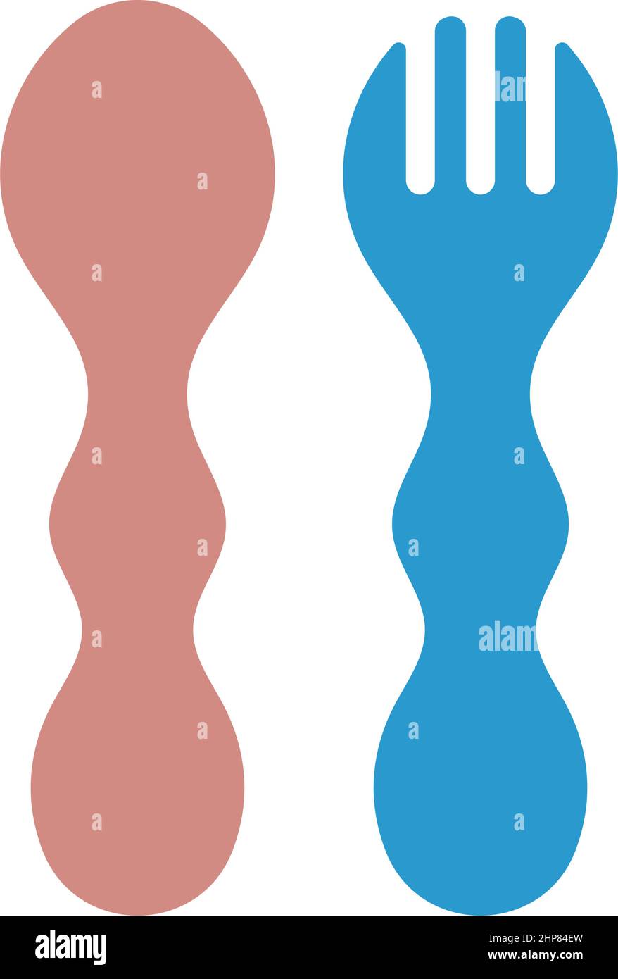 Baby Spoon And Fork Icon Stock Vector Image & Art - Alamy