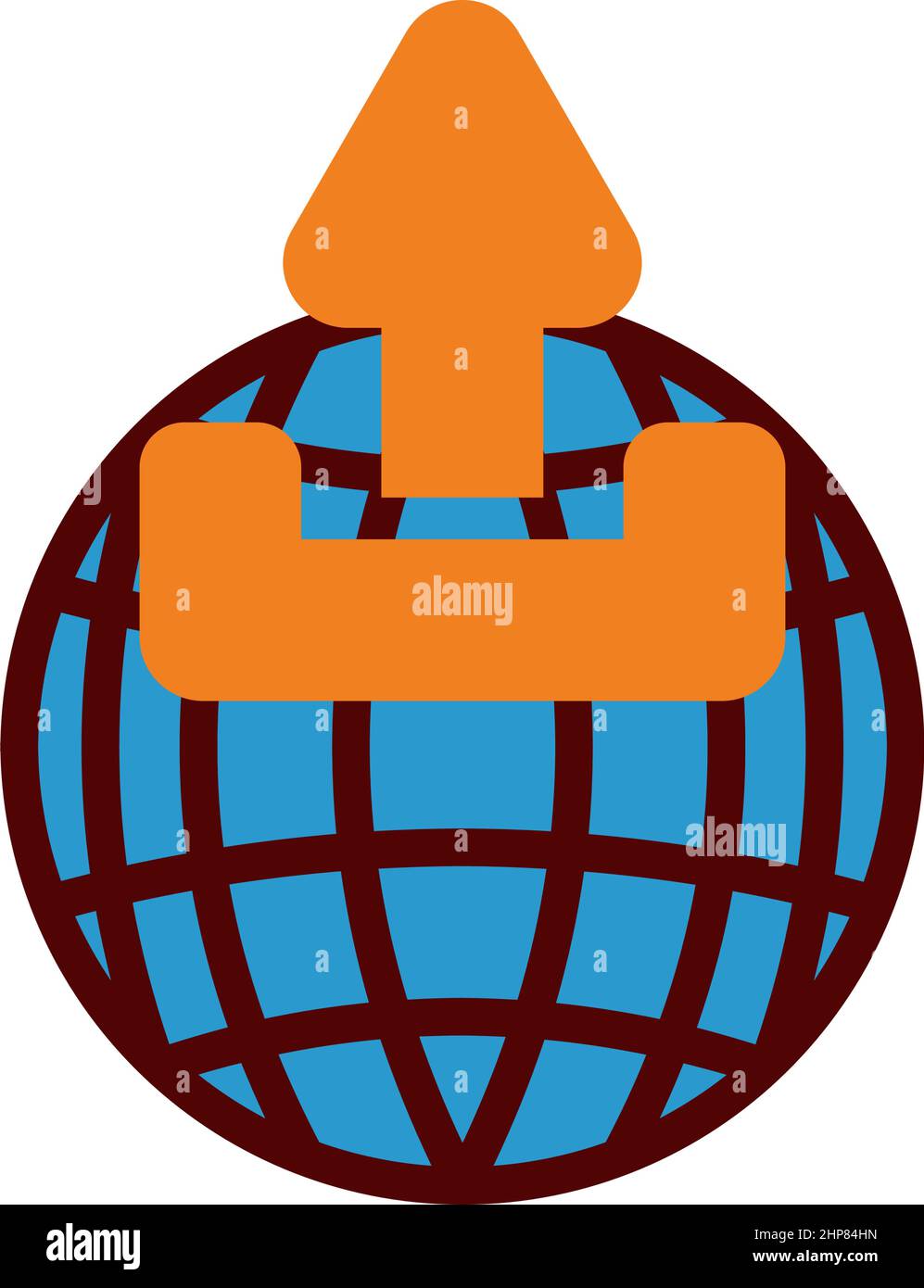 Globe web icon flat design Stock Vector Images - Alamy