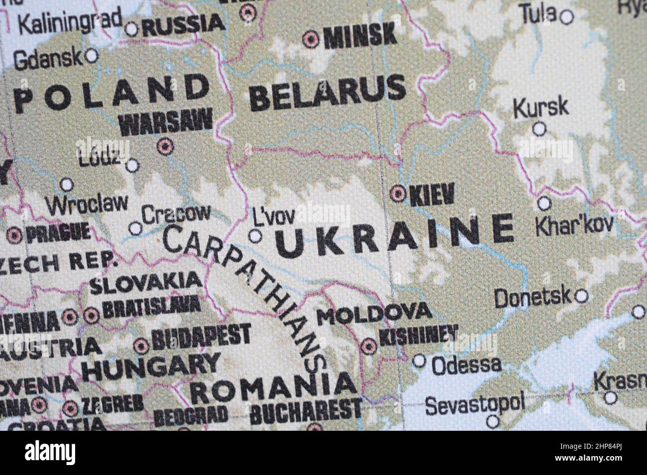 Kiev on the map hi-res stock photography and images - Alamy