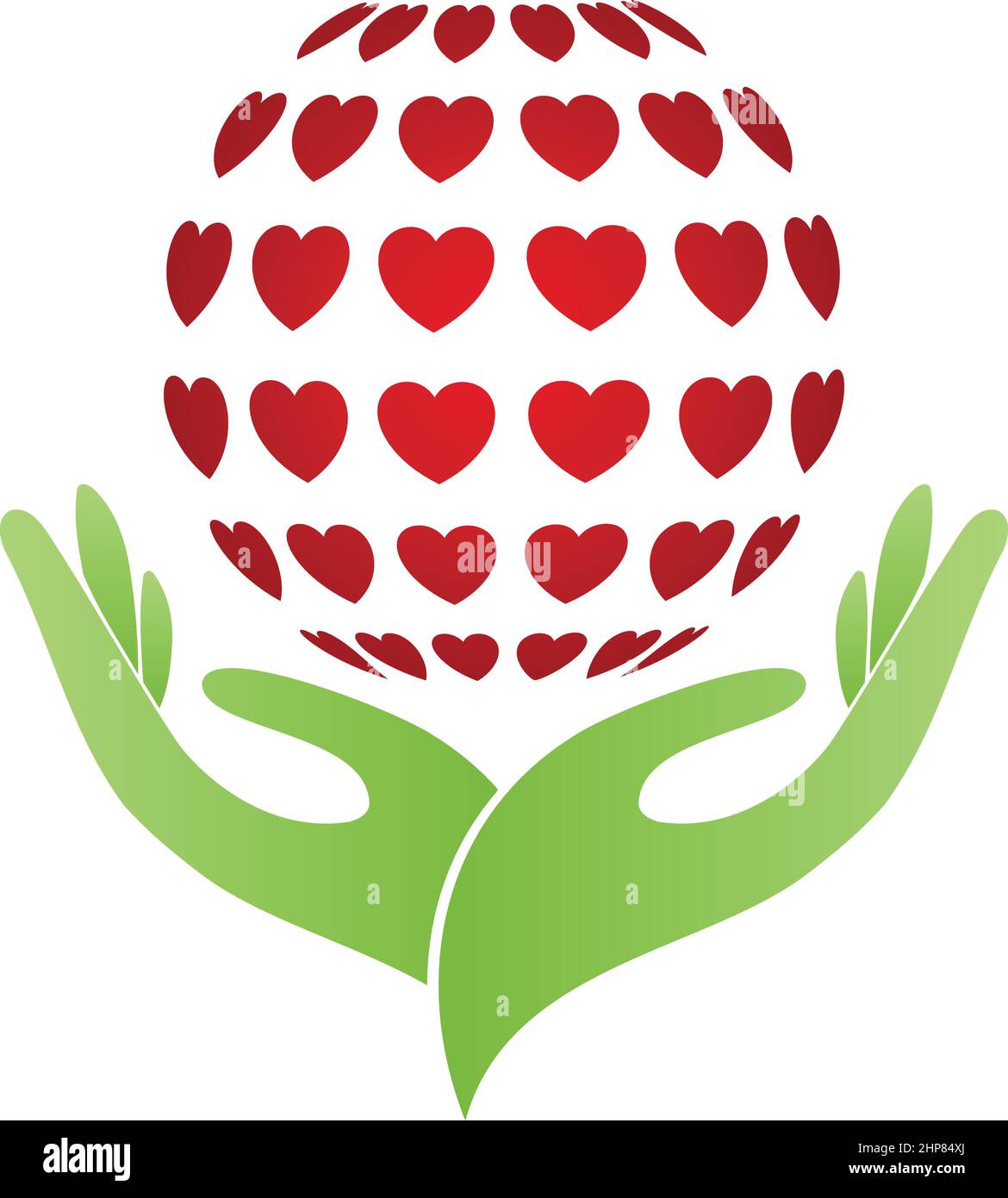 Hands red heart Stock Vector Images - Alamy
