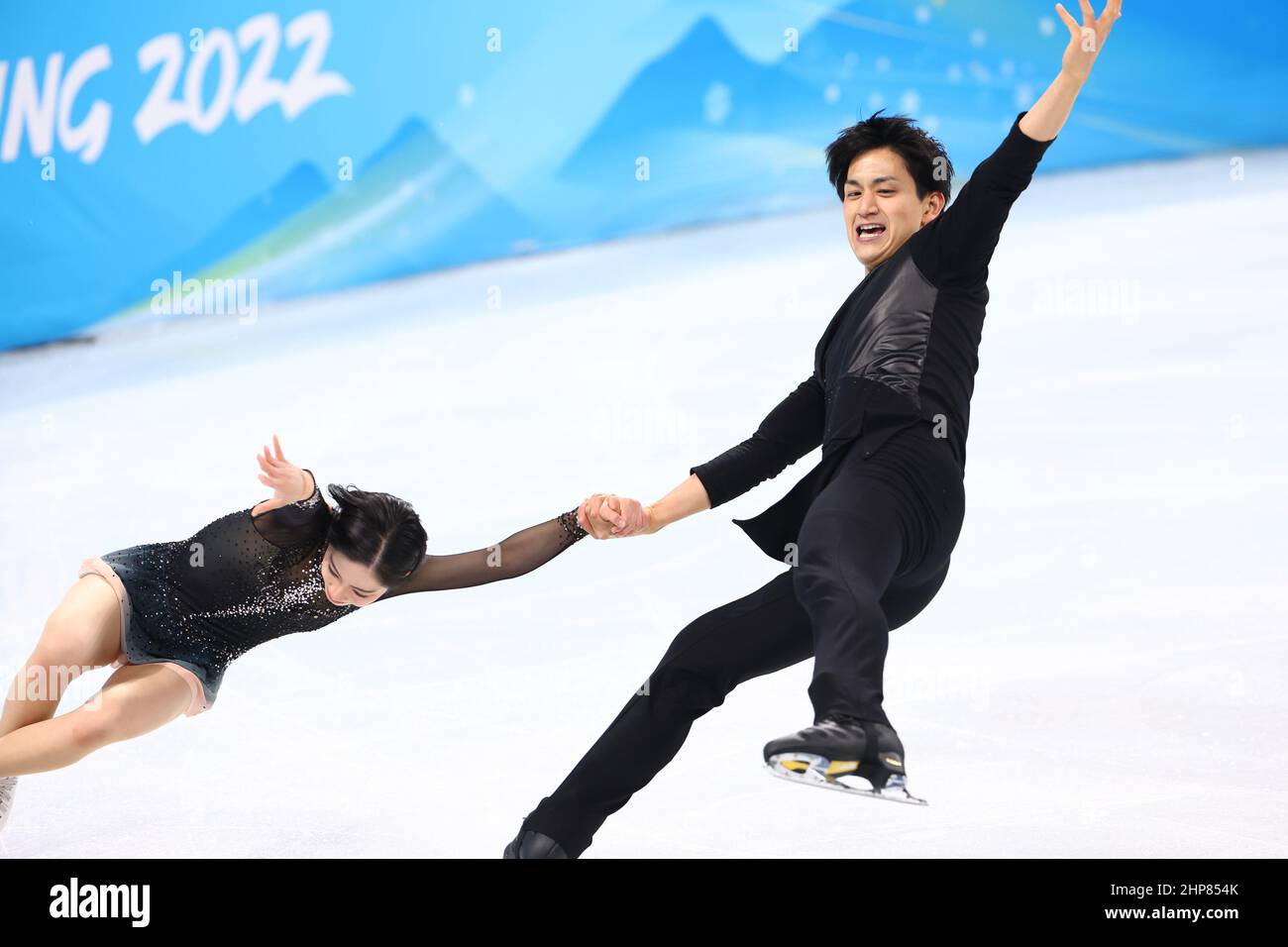 Beijing, China. 19th Feb, 2022. Riku Miura & Ryuichi Kihara (JPN ...