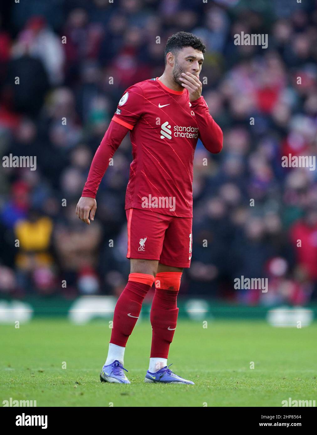 Liverpool's Alex Oxlade-Chamberlain during the Premier League match at ...