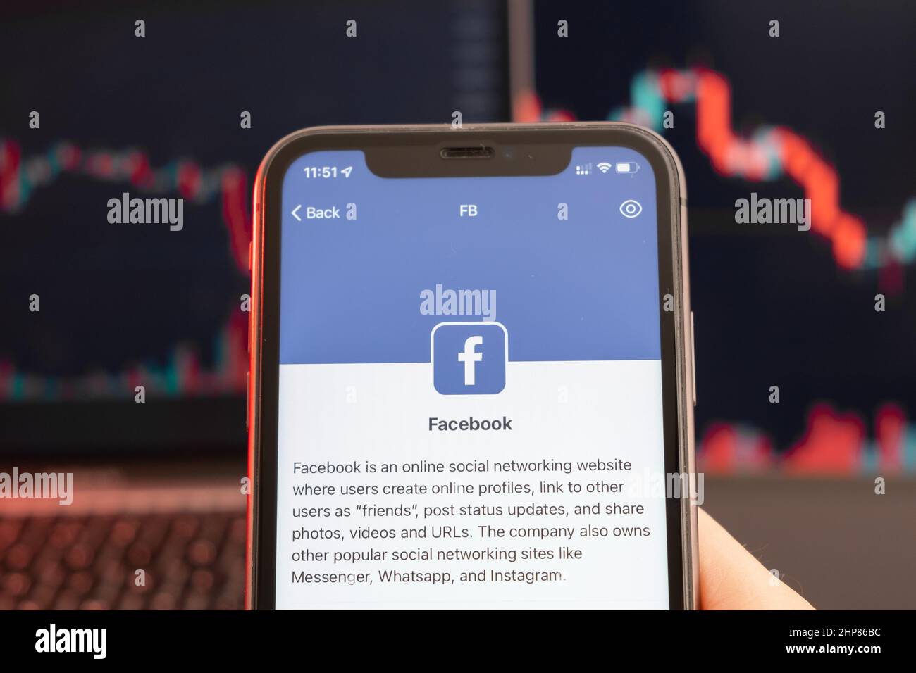 Facebook stock market graph hi-res stock photography and images - Alamy