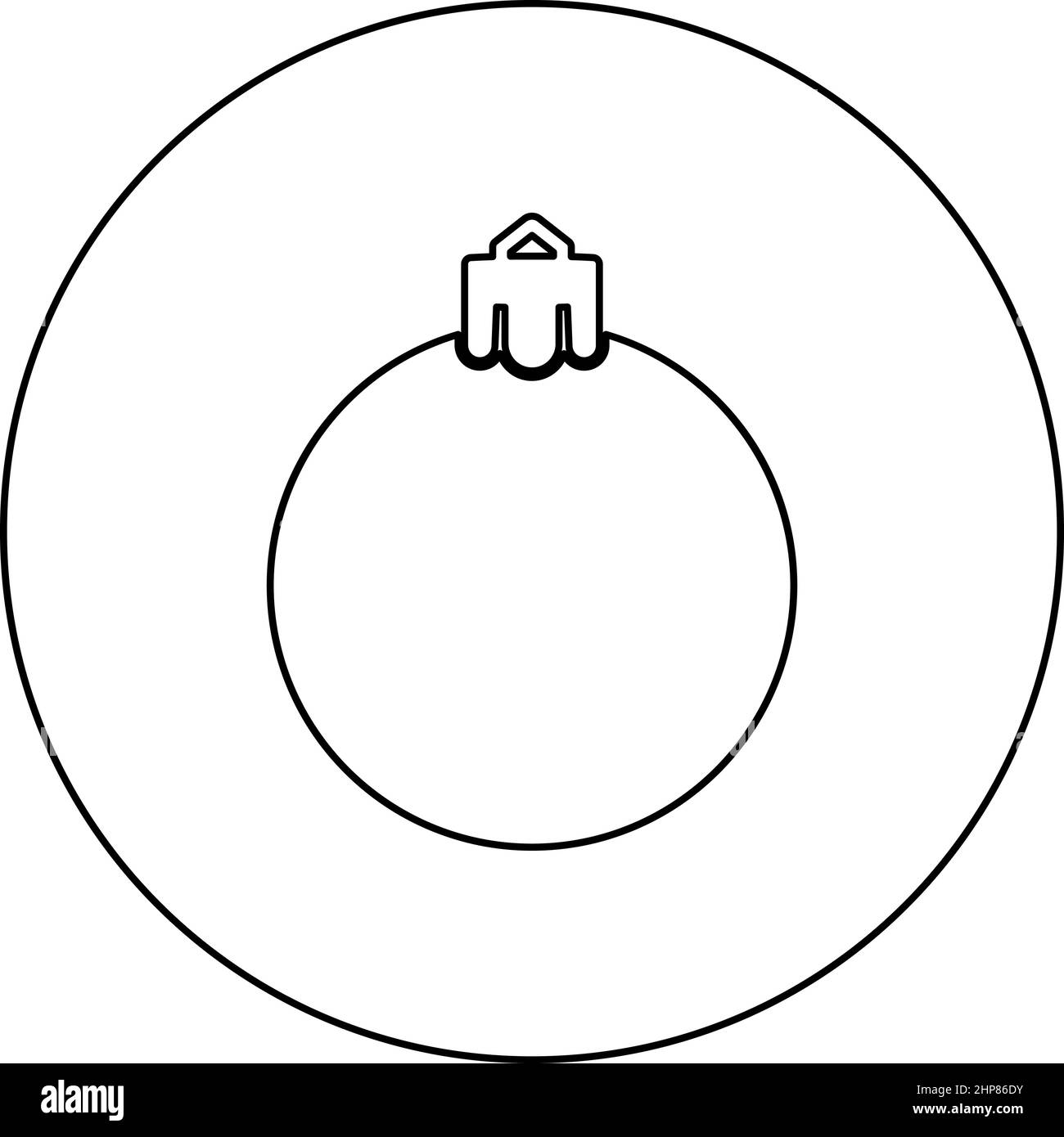 Round hanging christmas decoration in Stock Vector Images - Alamy