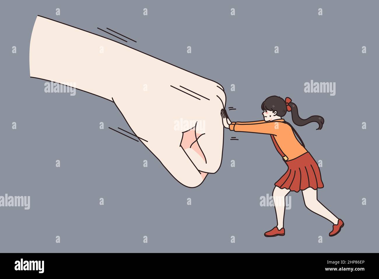 Cartoon girl fight hi-res stock photography and images - Alamy