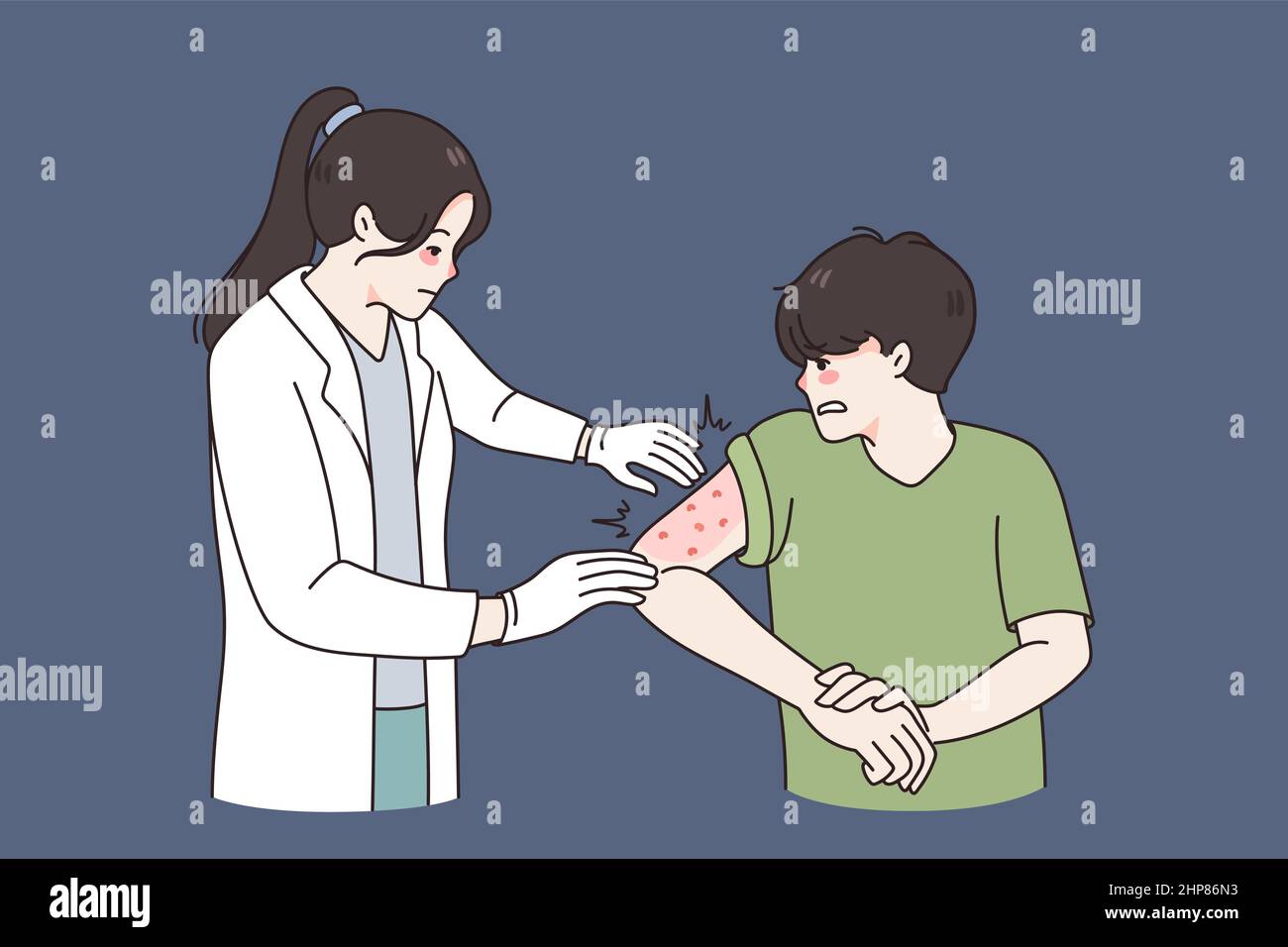 Psoriasis cartoon hi-res stock photography and images - Alamy