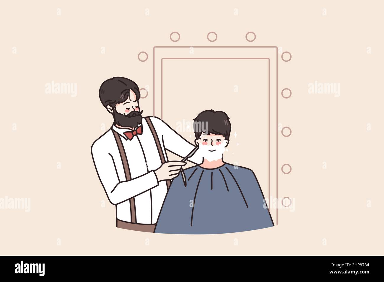 Client in salon Stock Vector Images - Alamy