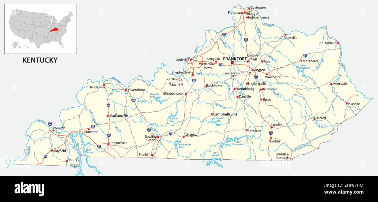 interstate map of kentucky