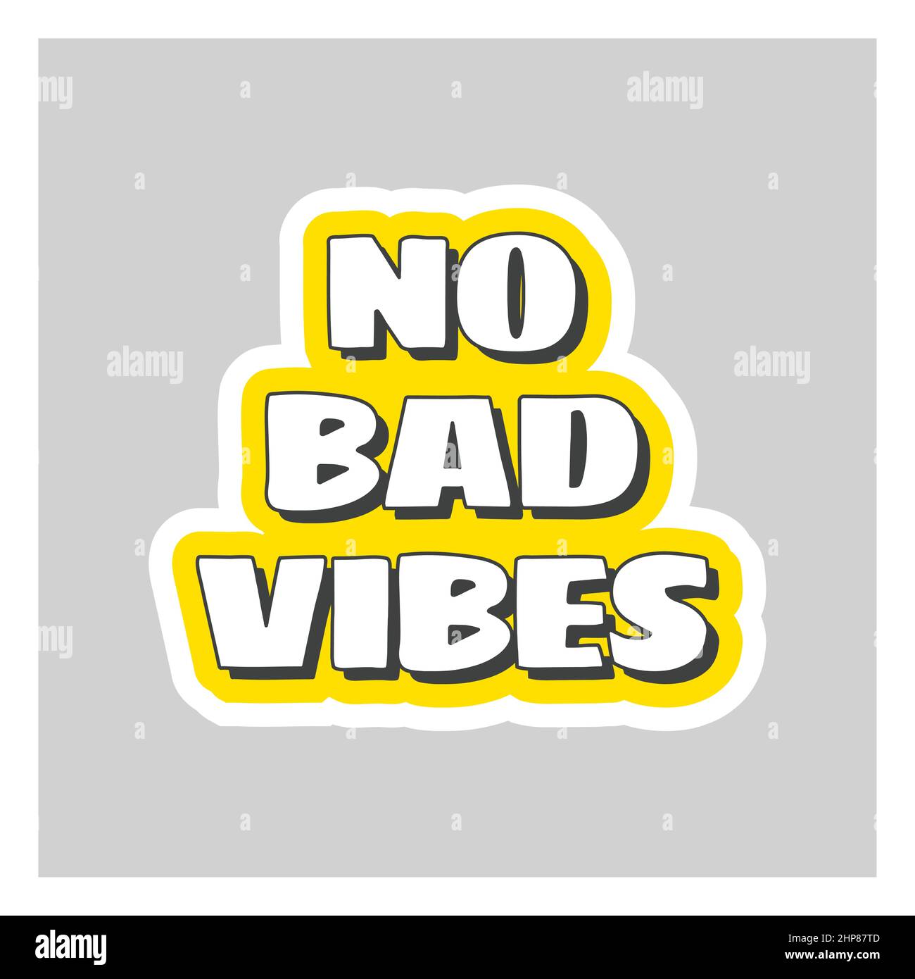 No bad vibes pop art lettering Stock Vector Image & Art - Alamy