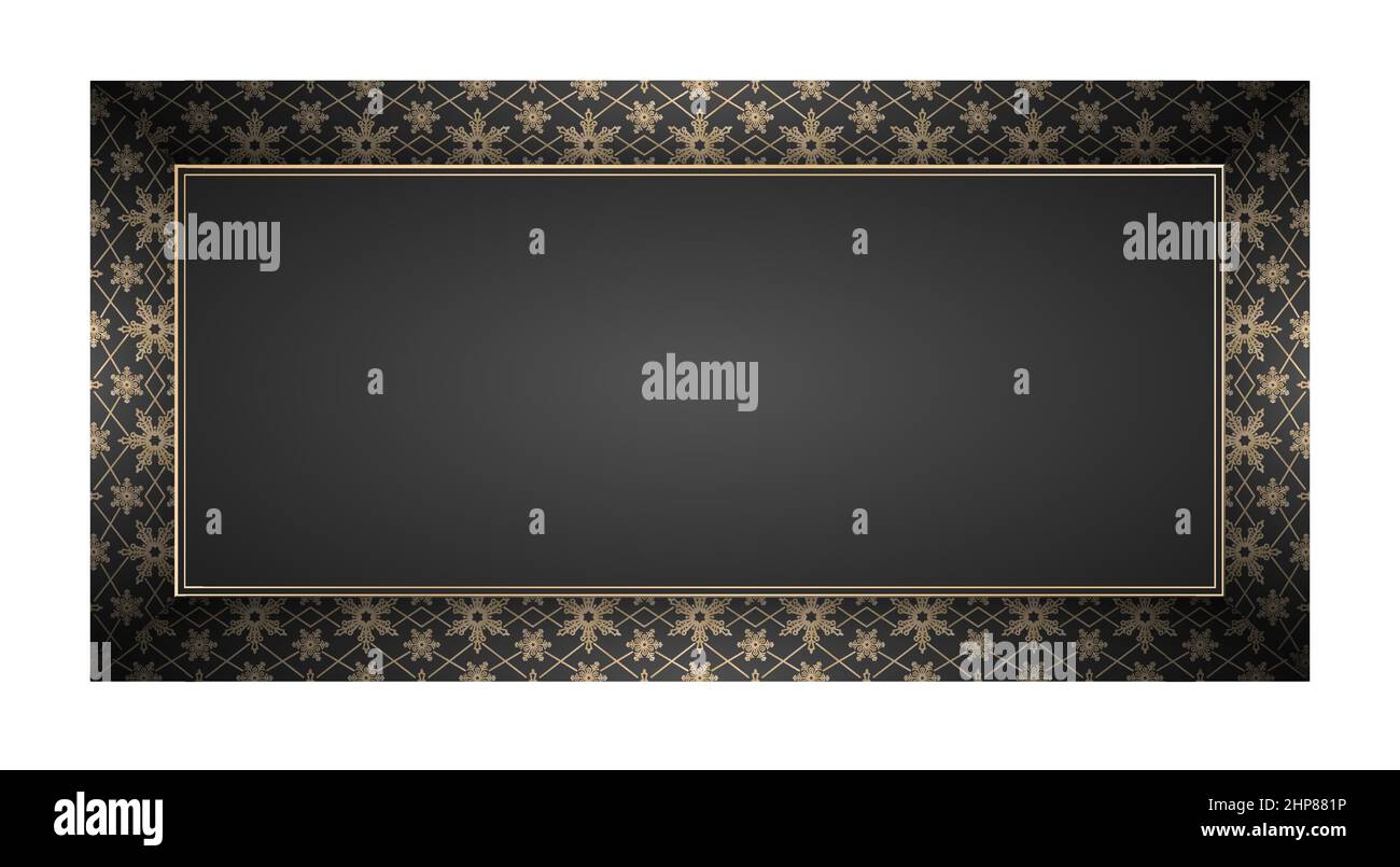 Gold luxury rectangle frame Stock Vector Images - Alamy