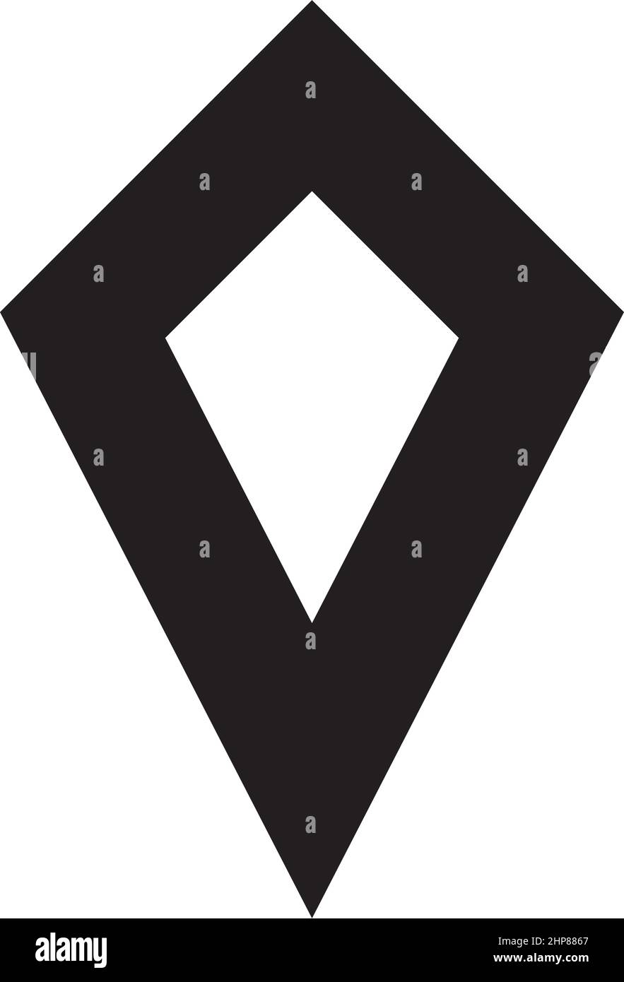 Kite shape symbol vector icon for creative graphic design ui element in ...