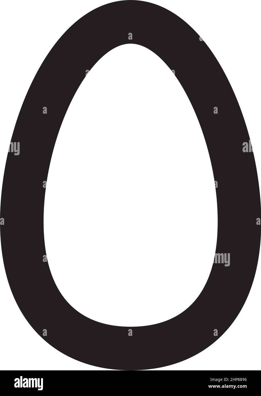 Oval symbol shape vector icon outline stroke for creative graphic ...