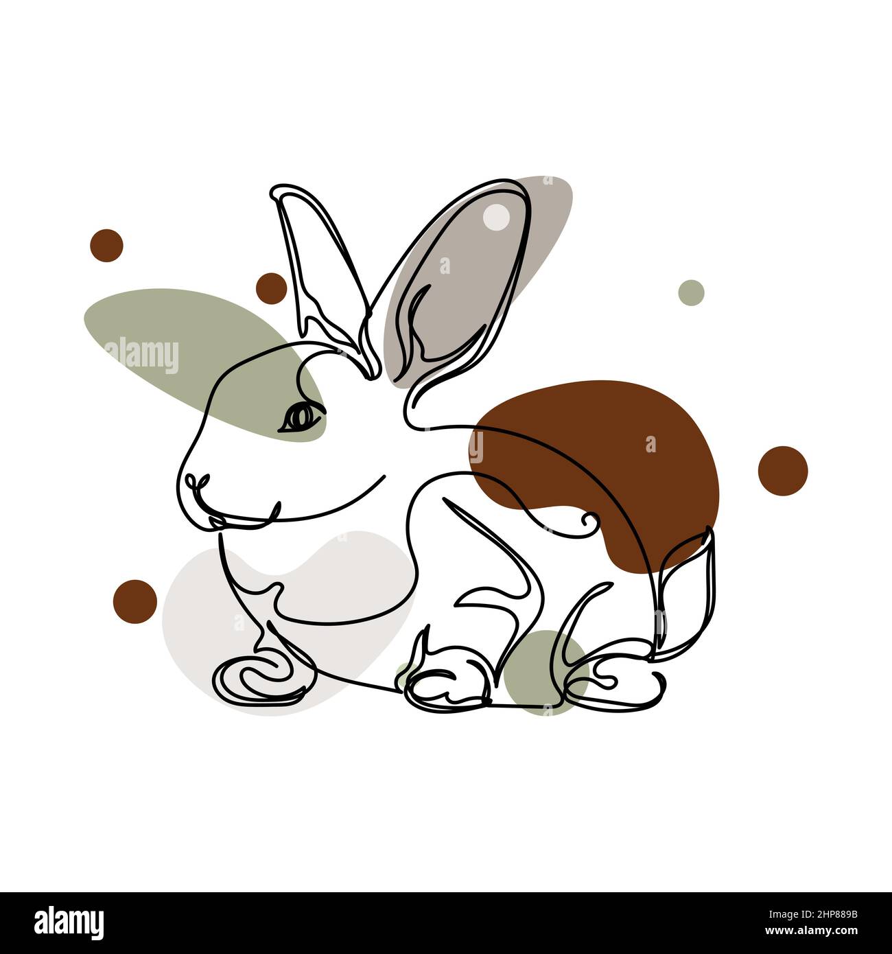 Rabbit line drawing hi-res stock photography and images - Alamy