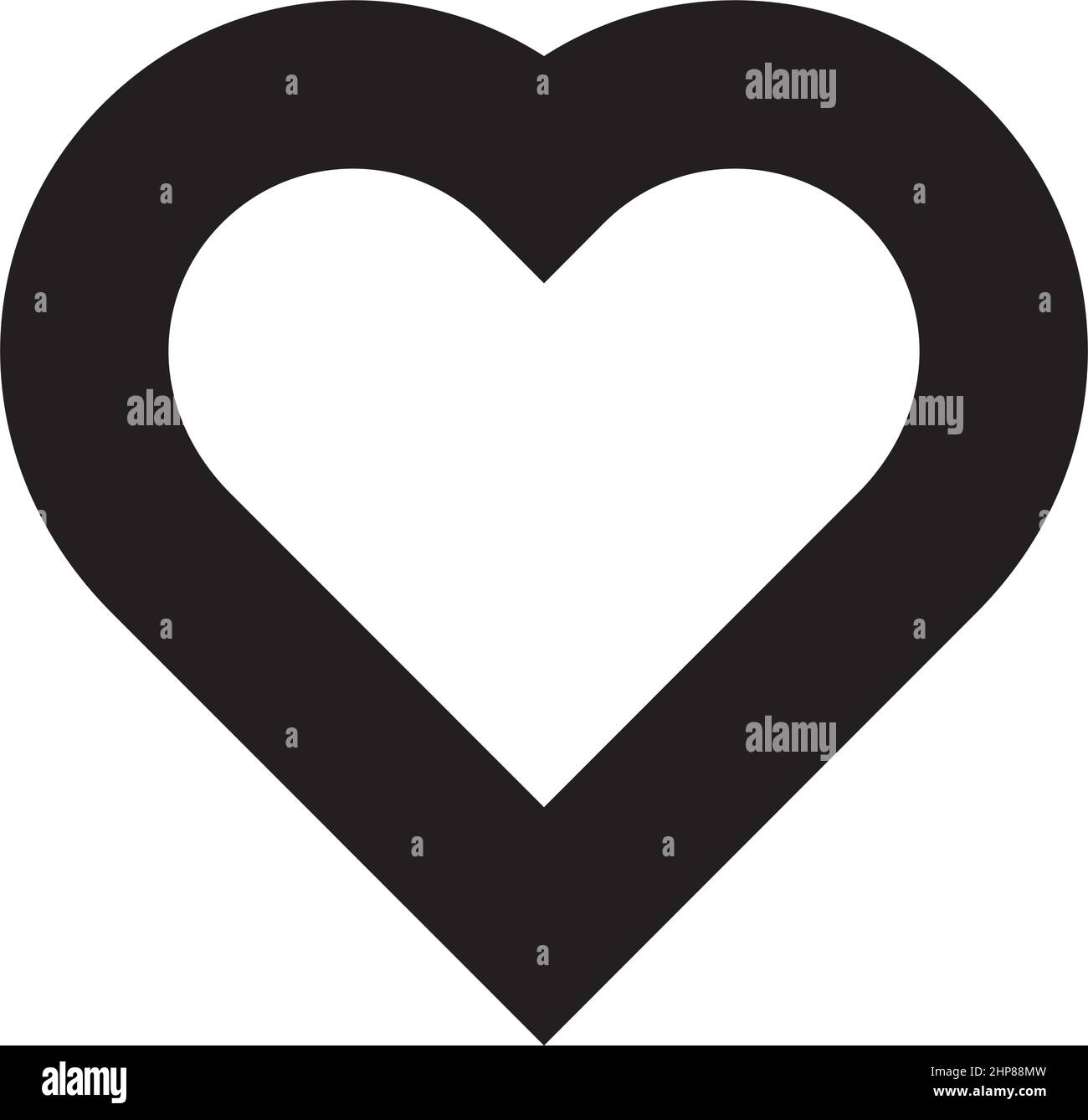 Heart symbol icon vector for creative graphic design ui element in a ...