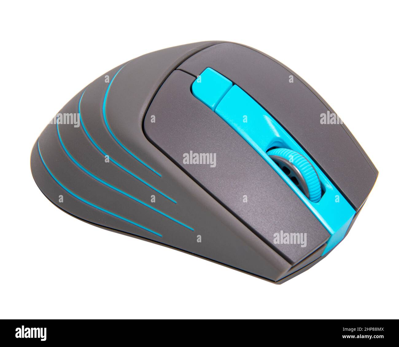 Gray computer wireless mouse isolated on the white background Stock ...