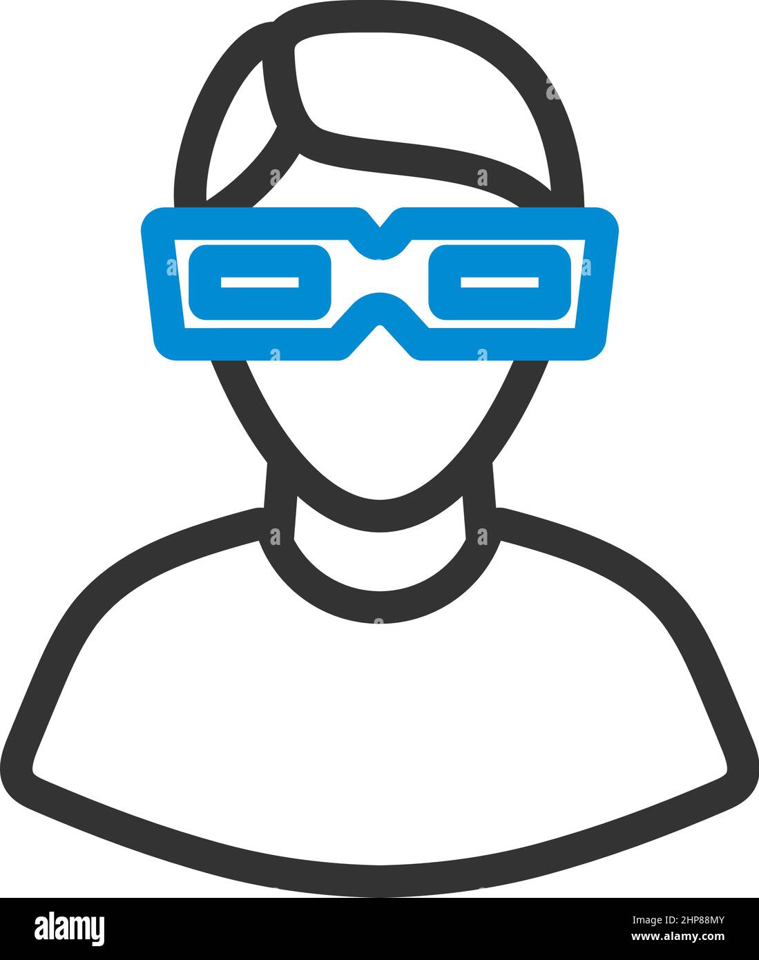 3d man virtual reality Stock Vector Images - Alamy