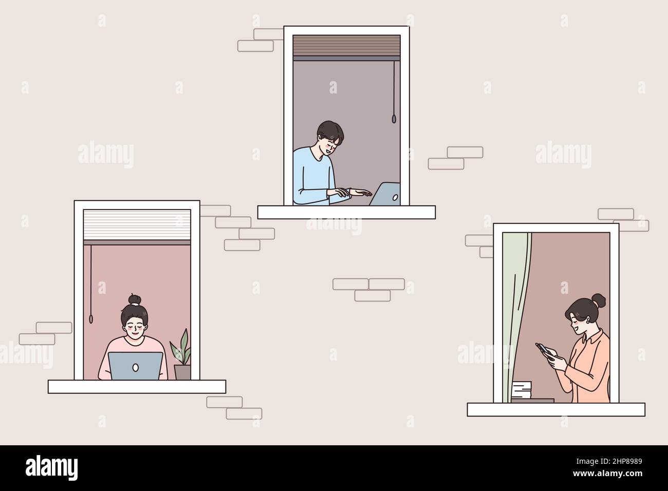 Internet home devices Stock Vector Images - Alamy