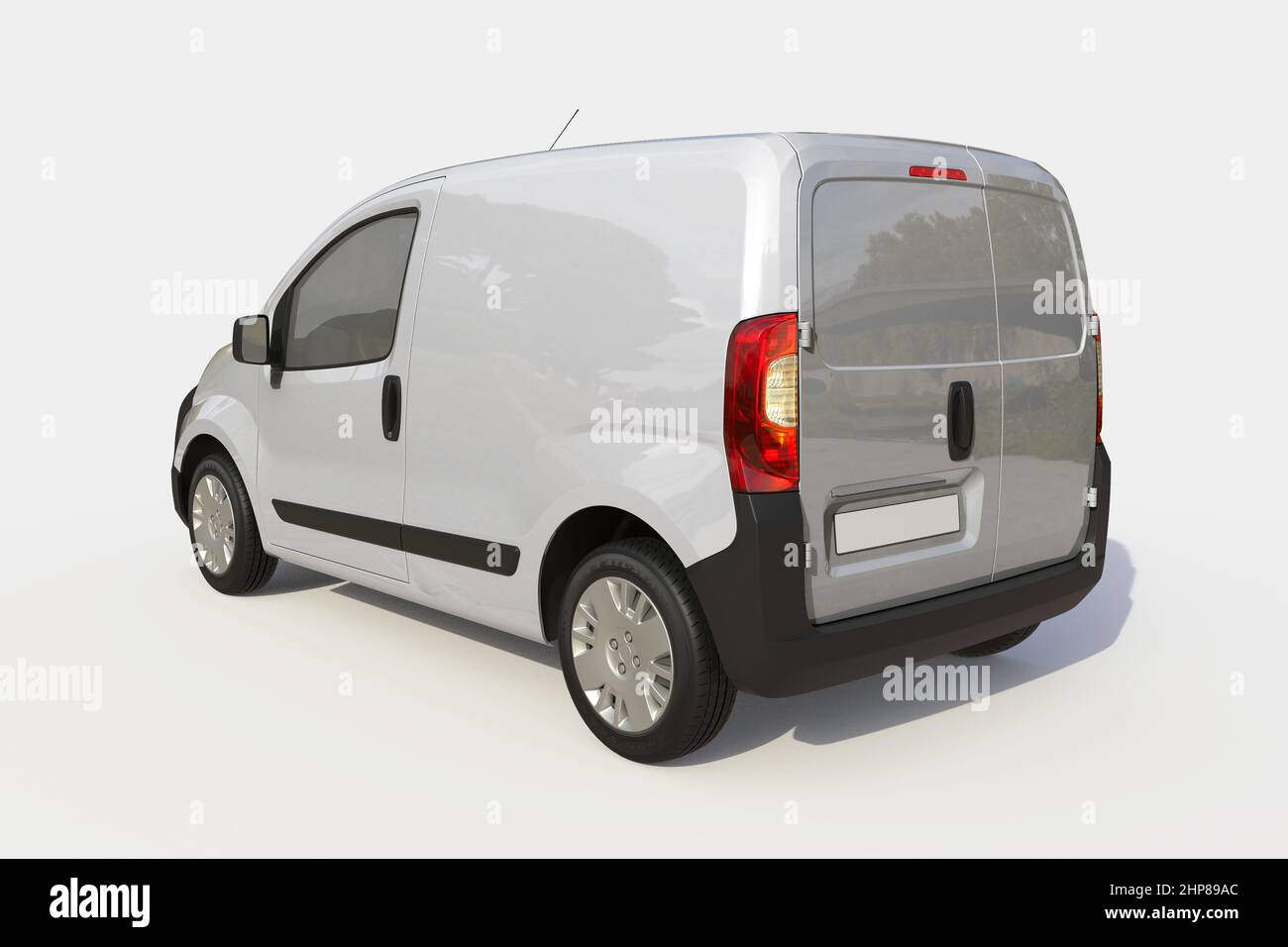 Panel Van Mockup 3D Rendering Stock Photo - Alamy